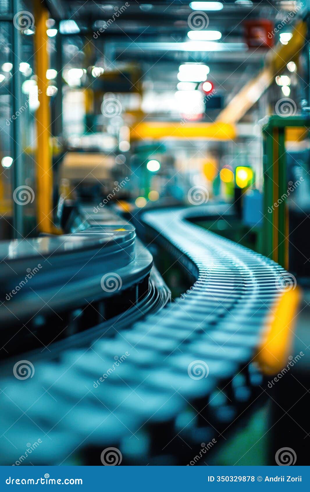 Modern Industrial Facility with Automated Conveyor Belt for High-Tech ...