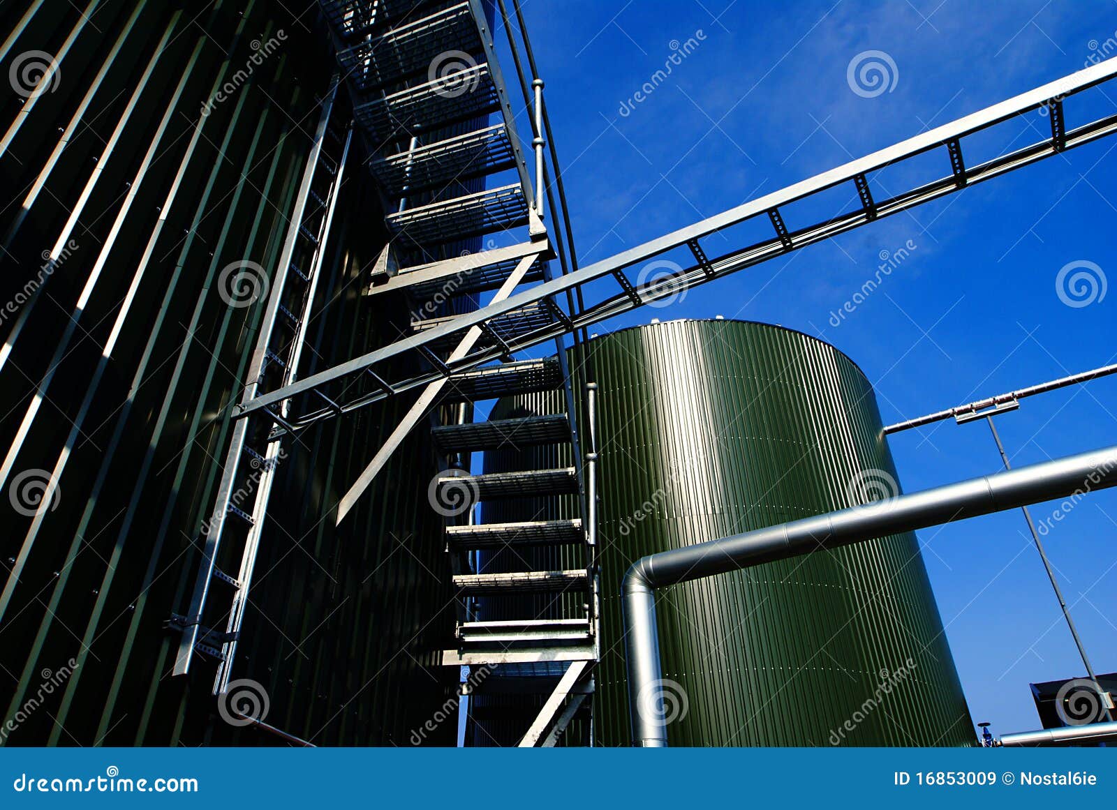 Modern Industrial Factory Against Blue Sky Stock Image - Image of ...