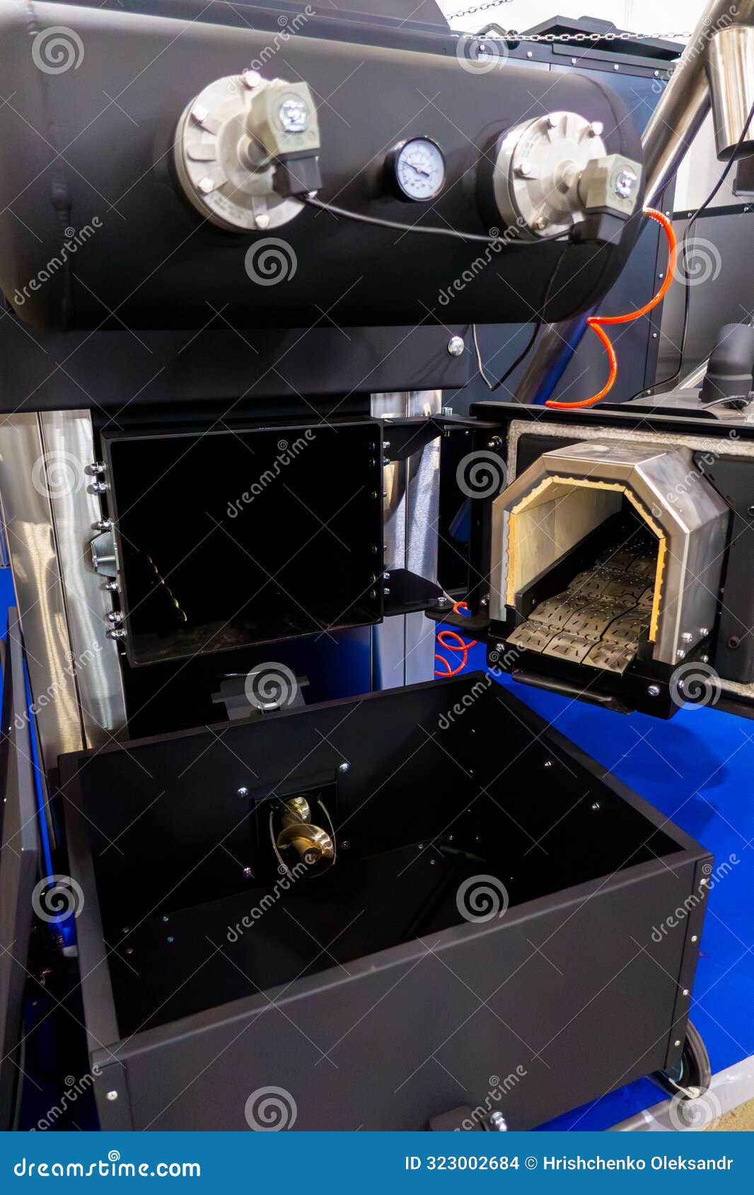 Modern Industrial Furnace with Open Hatch Stock Photo - Image of ...