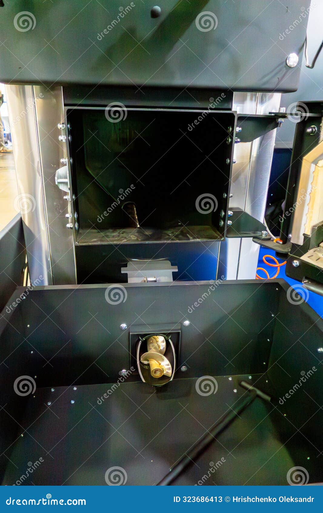 Modern Industrial Furnace with Open Hatch Stock Image - Image of ...