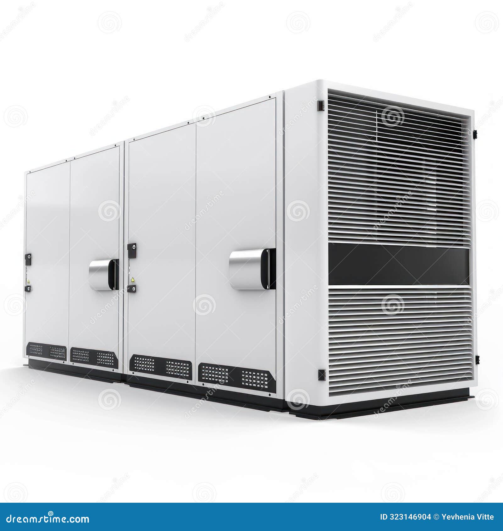 Modern Industrial Generator on White Background. Generative Ai Stock ...