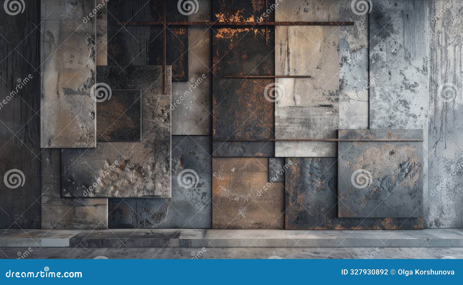 Modern Industrial-Inspired Abstract Wall Art with Geometric Patterns ...