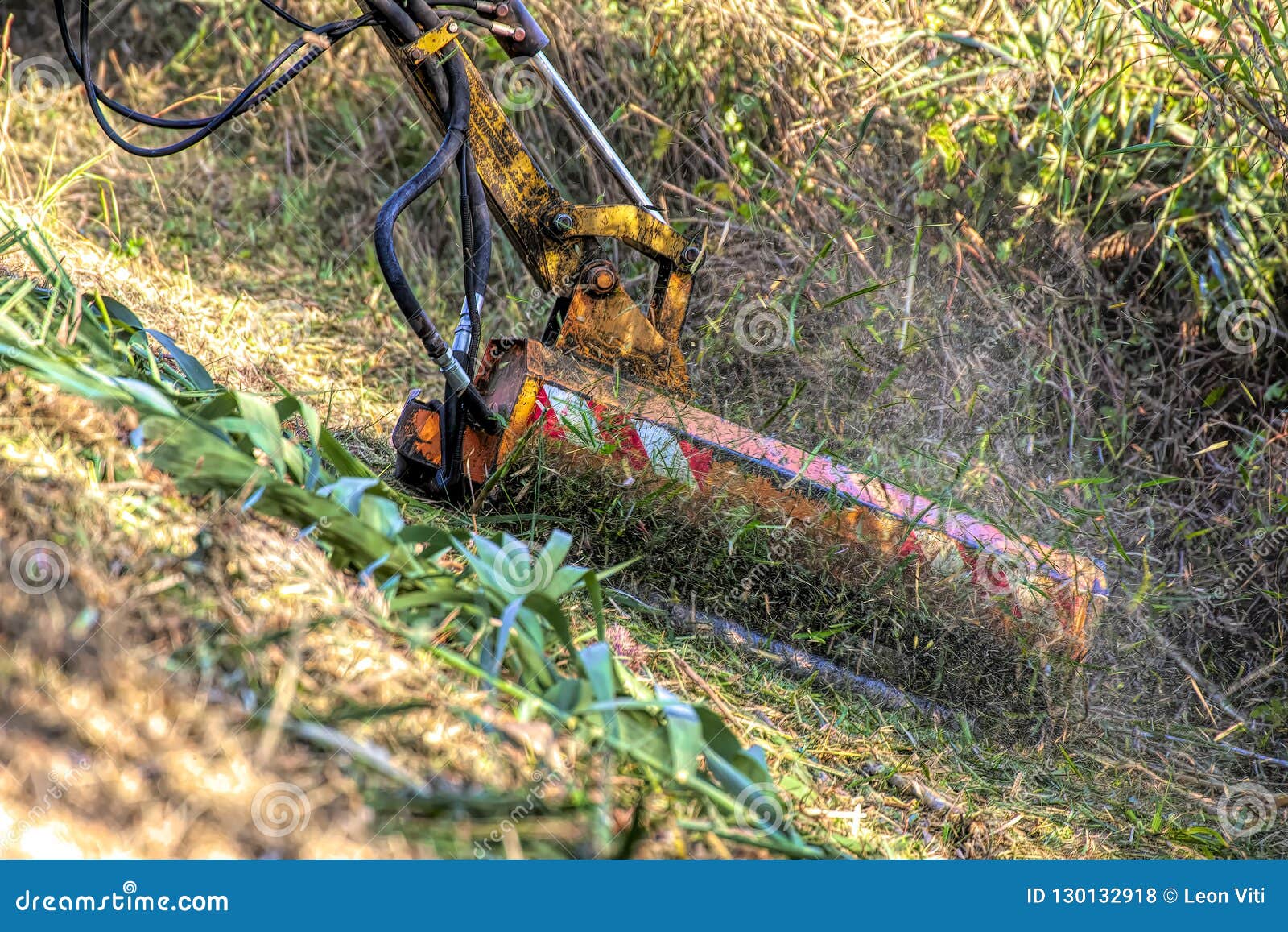 Modern Industrial Machine for Cutting Grass Stock Photo - Image of ...