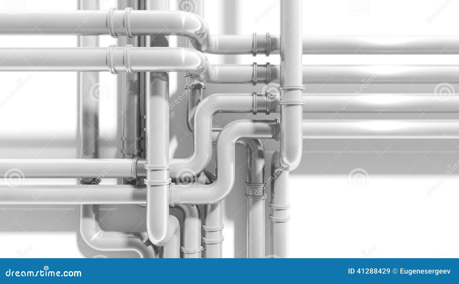 Modern Industrial Metal Pipeline Intersection Stock Illustration ...