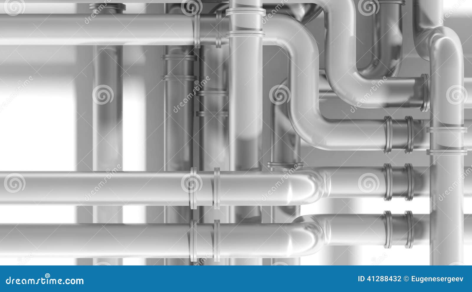 Modern Industrial Metal Pipeline Intersection Stock Illustration ...