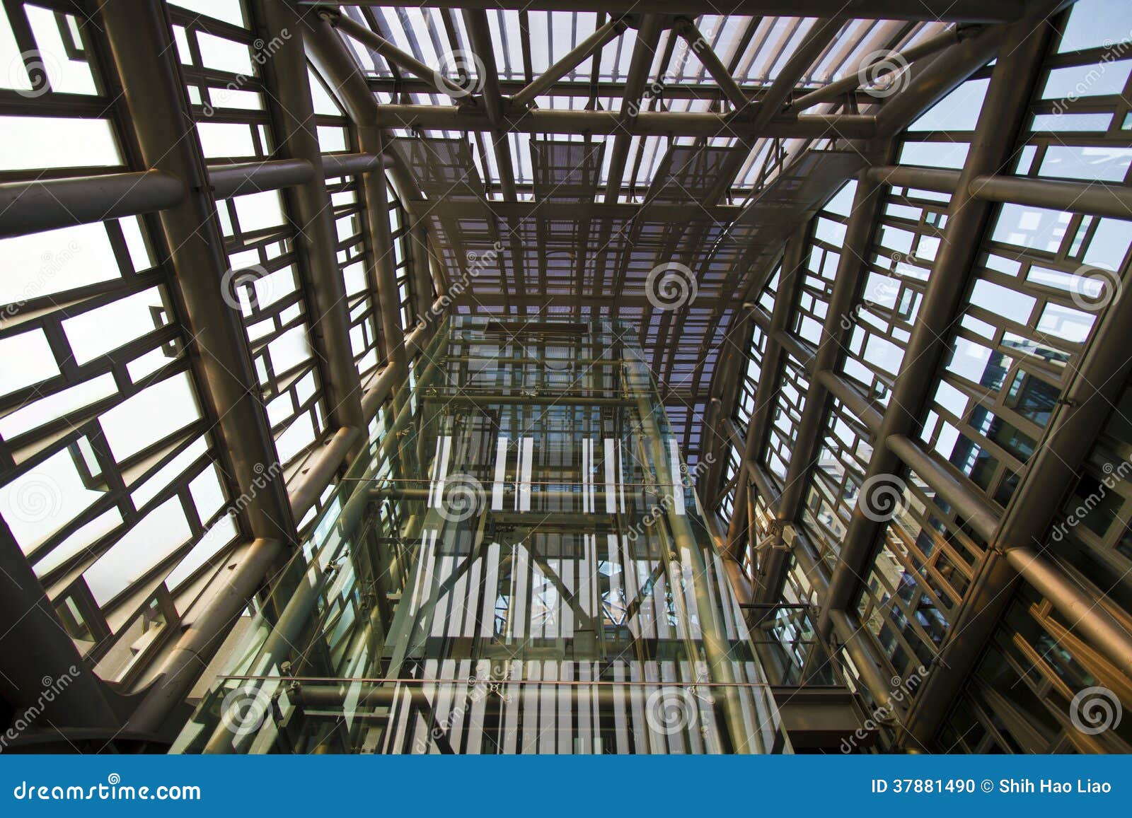 Modern Industrial Metal Pylons Structure Stock Photo - Image of silver ...