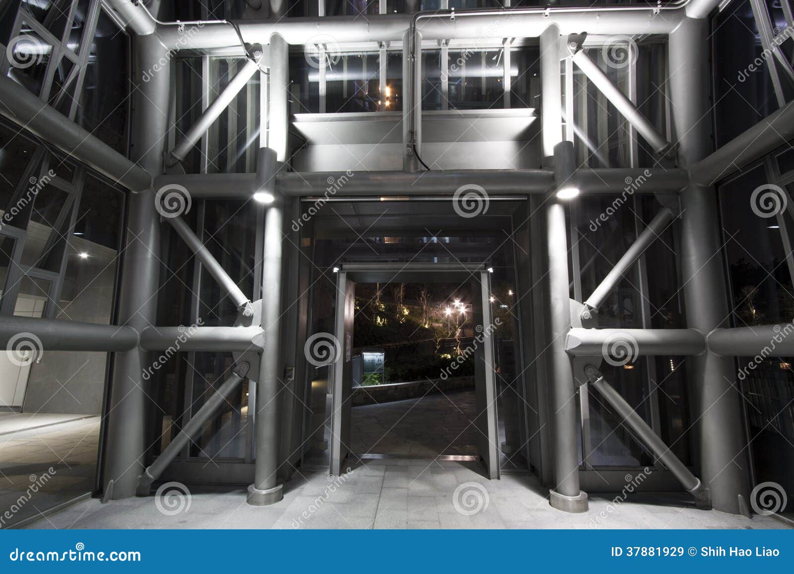 Modern Industrial Metal Pylons Structure Stock Image - Image of urban ...
