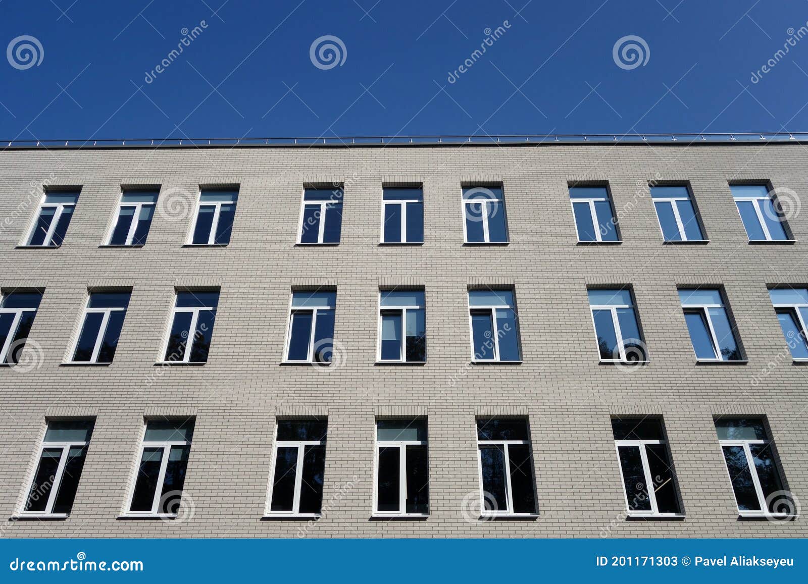 Modern Industrial and Office Building from Outside Stock Image - Image ...