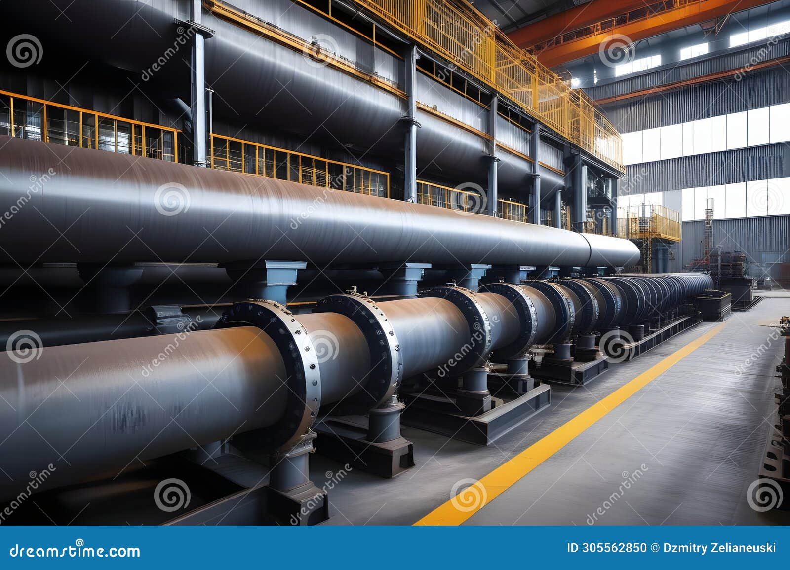 A Modern Industrial Piping System, Demonstrating the Complexity and ...
