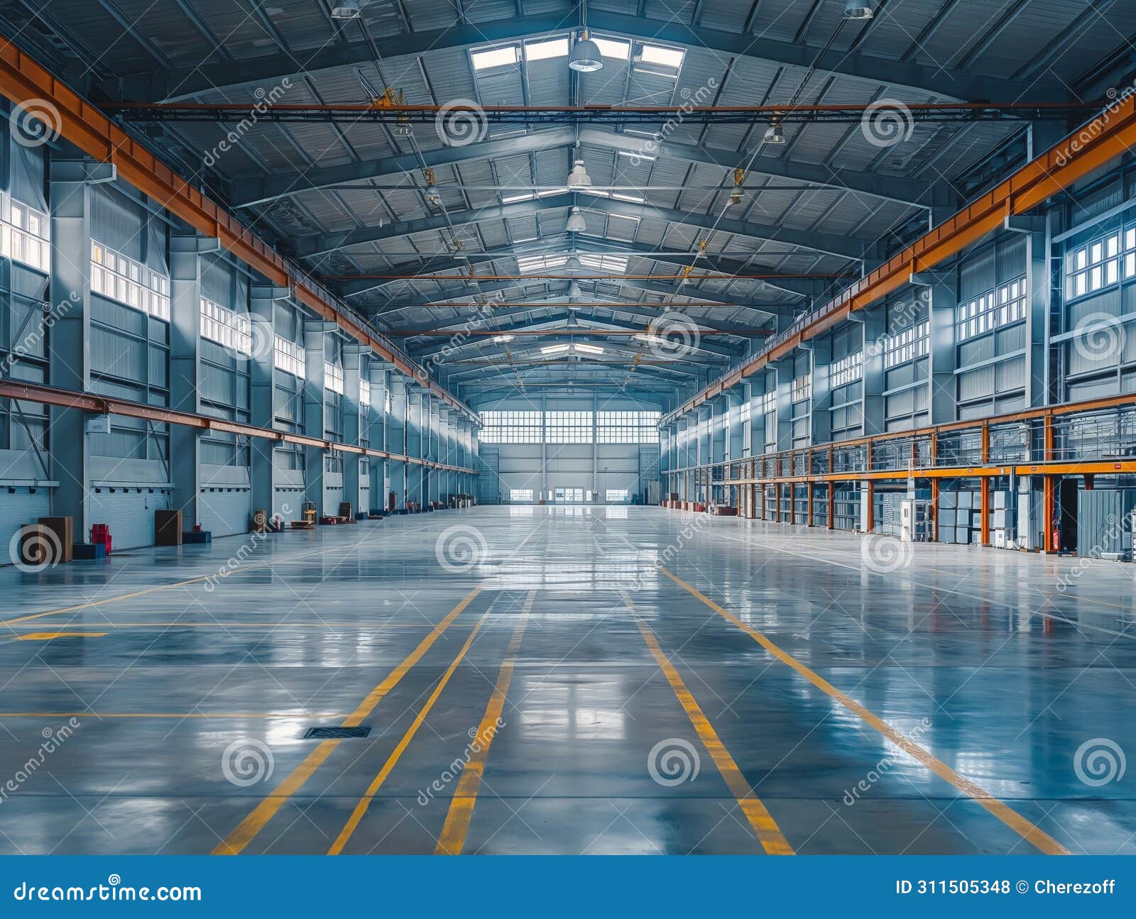 Modern Industrial Warehouse Interior Stock Photo - Image of modern ...
