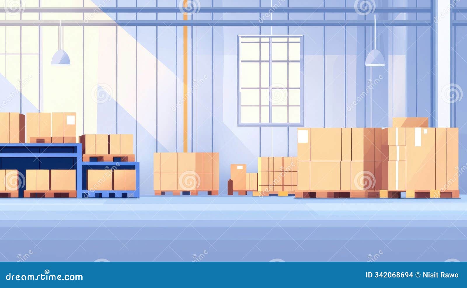 Modern Industrial Warehouse Inventory Management System Stock Photo ...