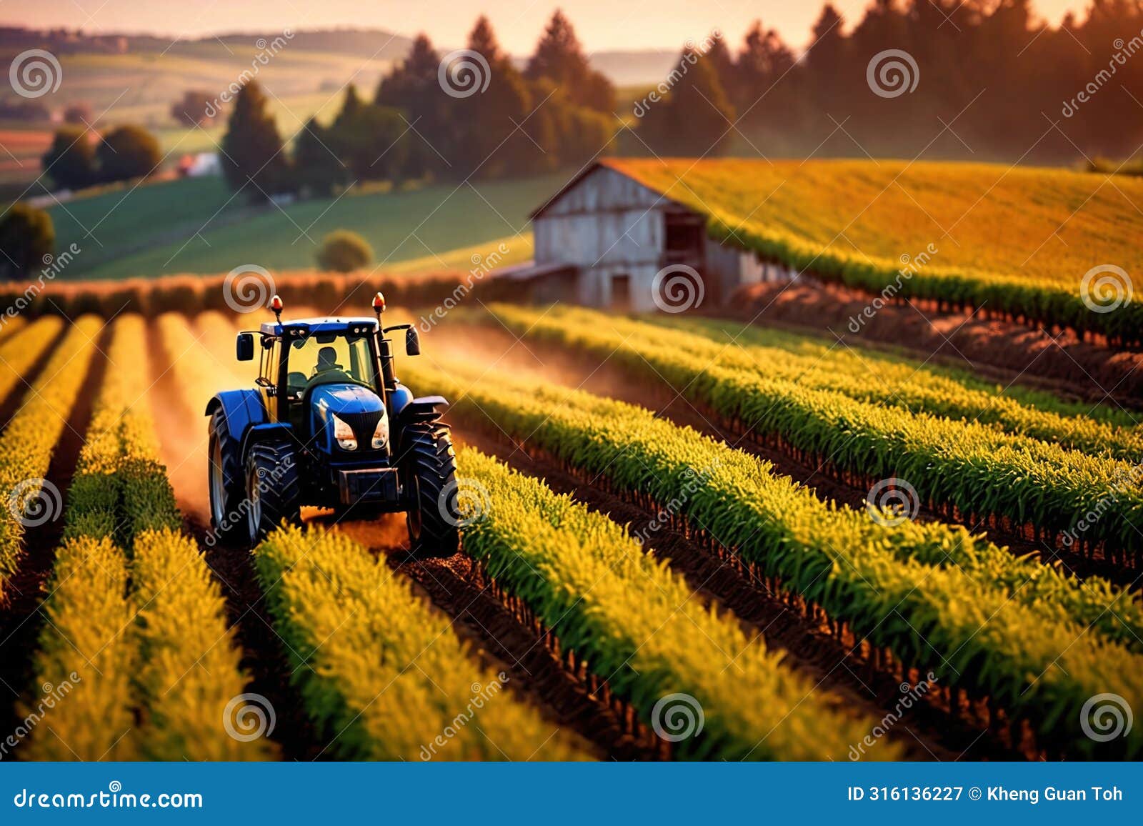 Modern Industrialized Agriculture Using Technology, Agritech Farming Of ...