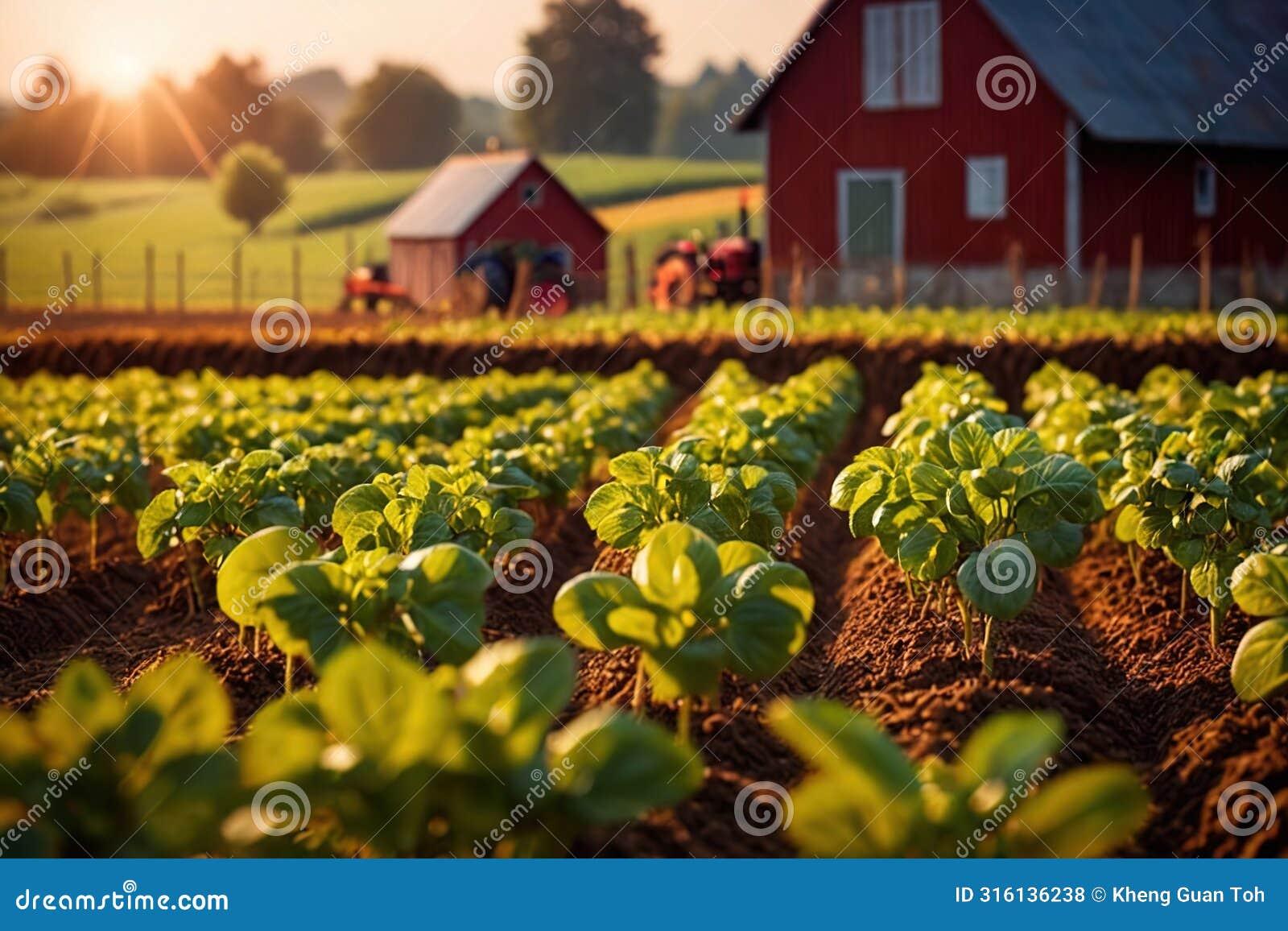 Modern Industrialized Agriculture Using Technology, Agritech Farming Of ...