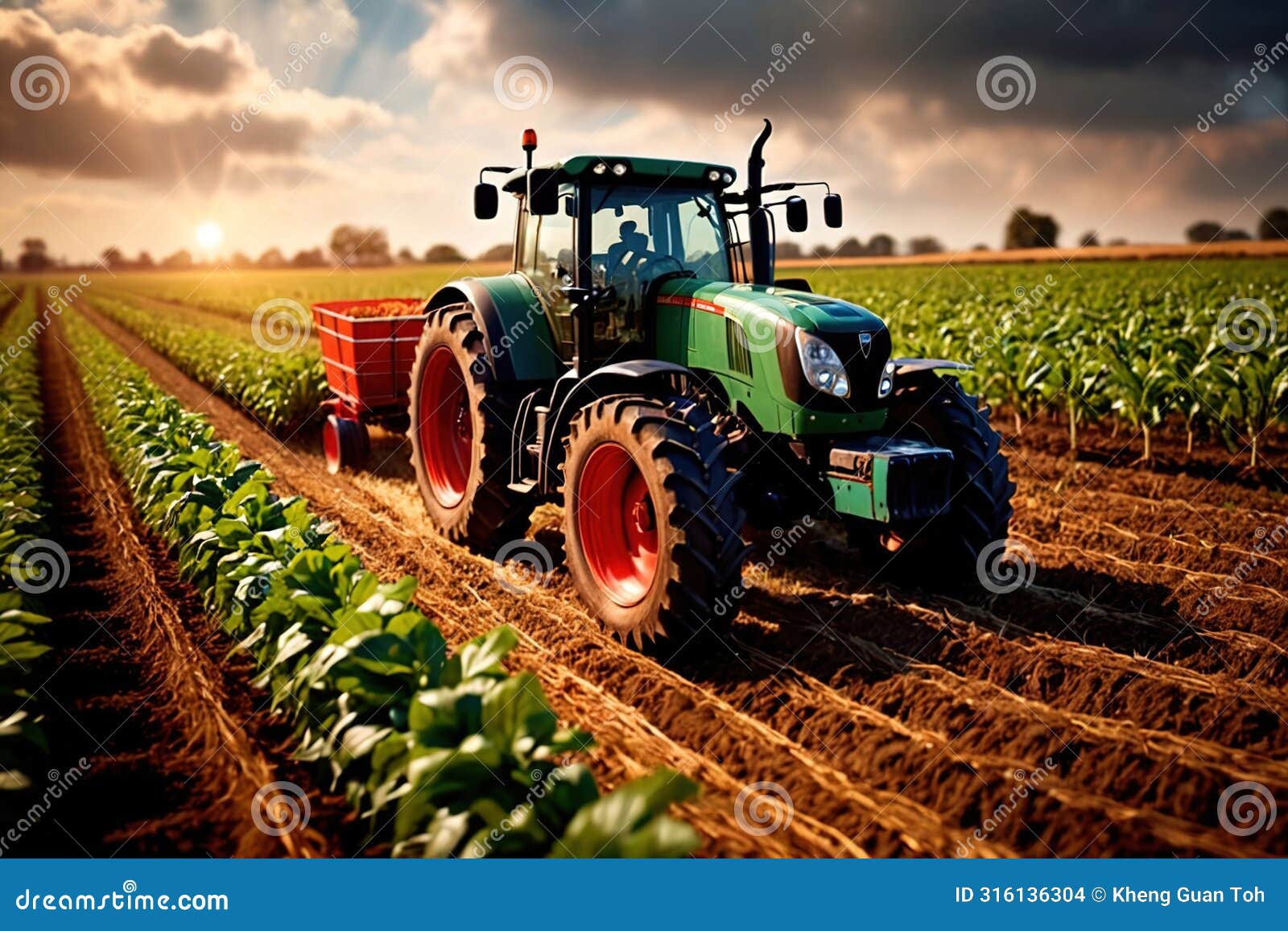 Modern Industrialized Agriculture Using Technology, Agritech Farming of ...