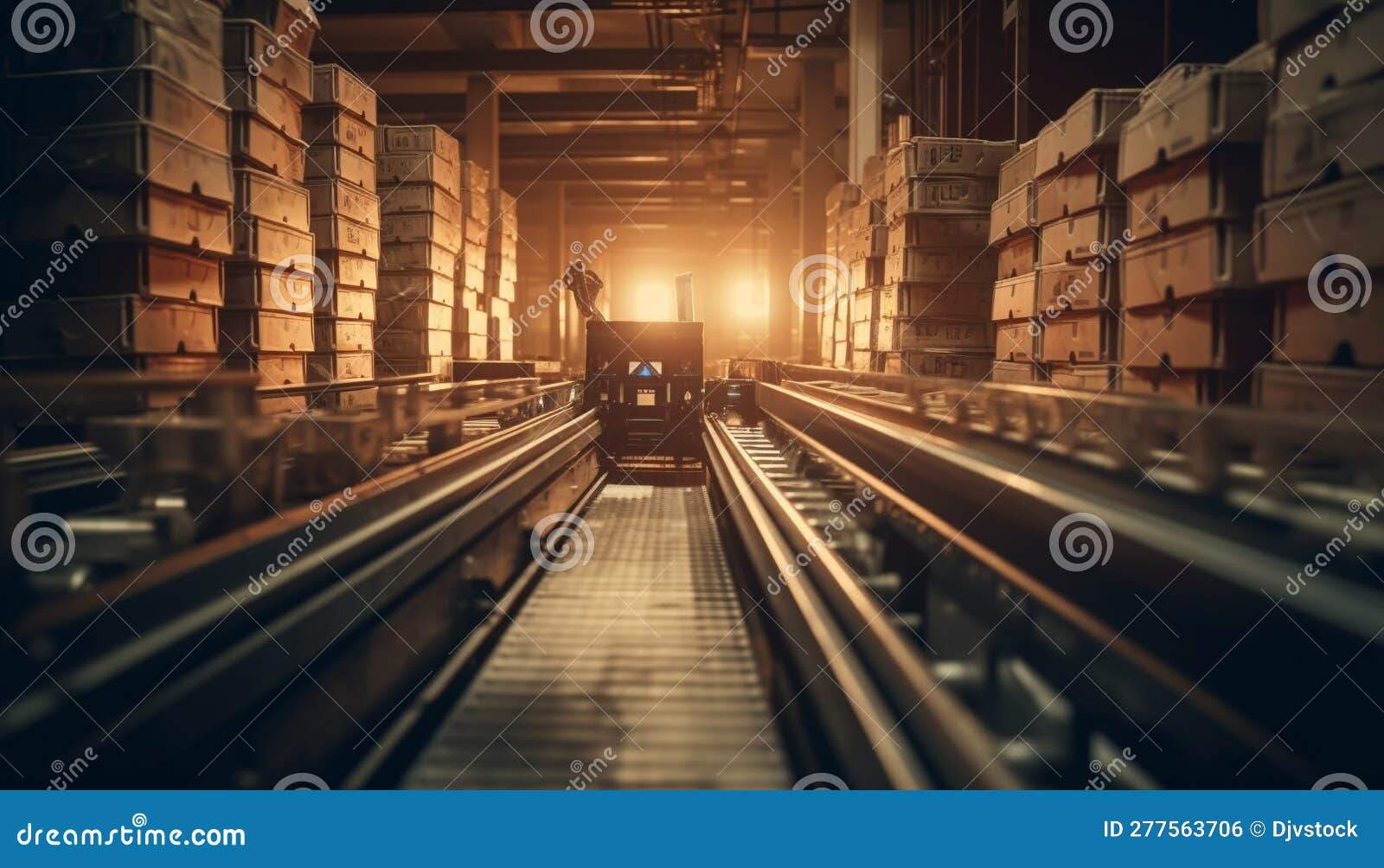 Modern Industry Inside Warehouse Men Working with Steel Machinery ...