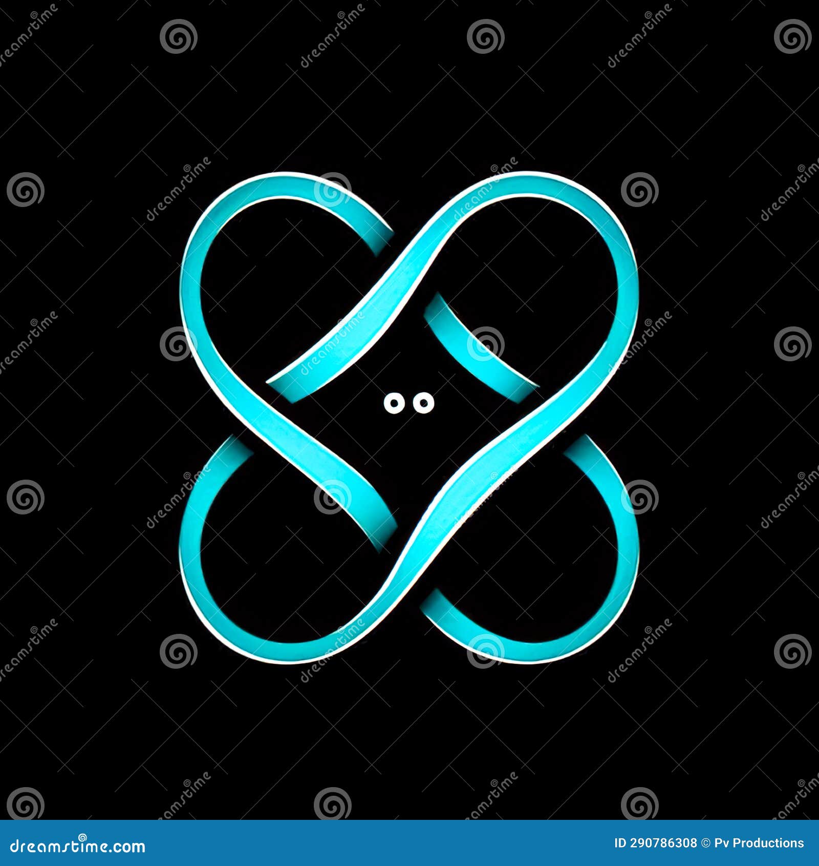 Modern Infinity Logo Isolated on Black Background, Generative AI. Stock ...