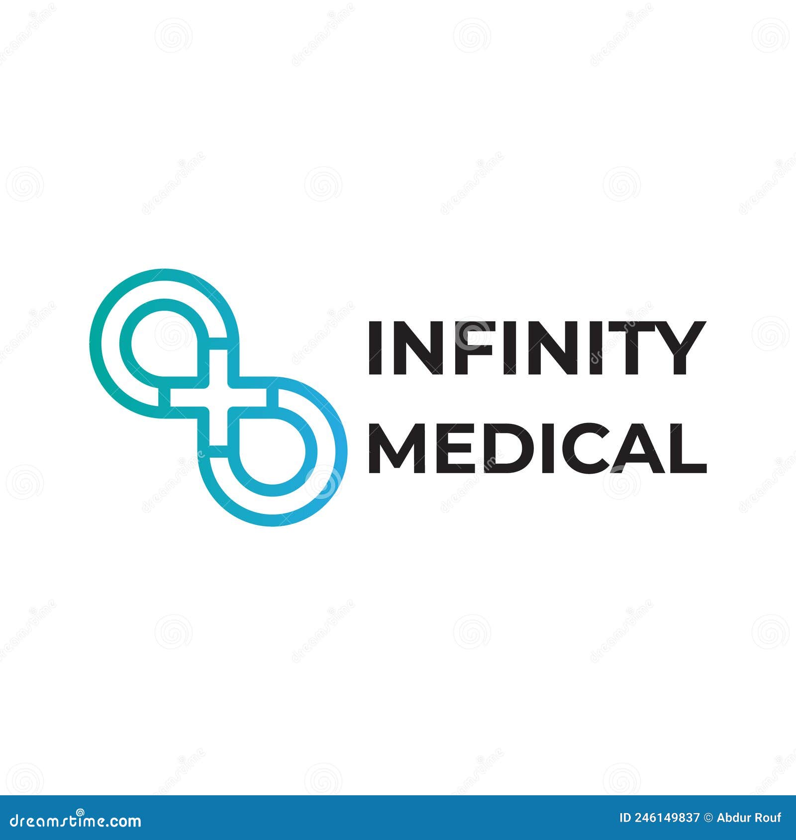 Infinity Medical Logo Design Stock Vector - Illustration of label ...