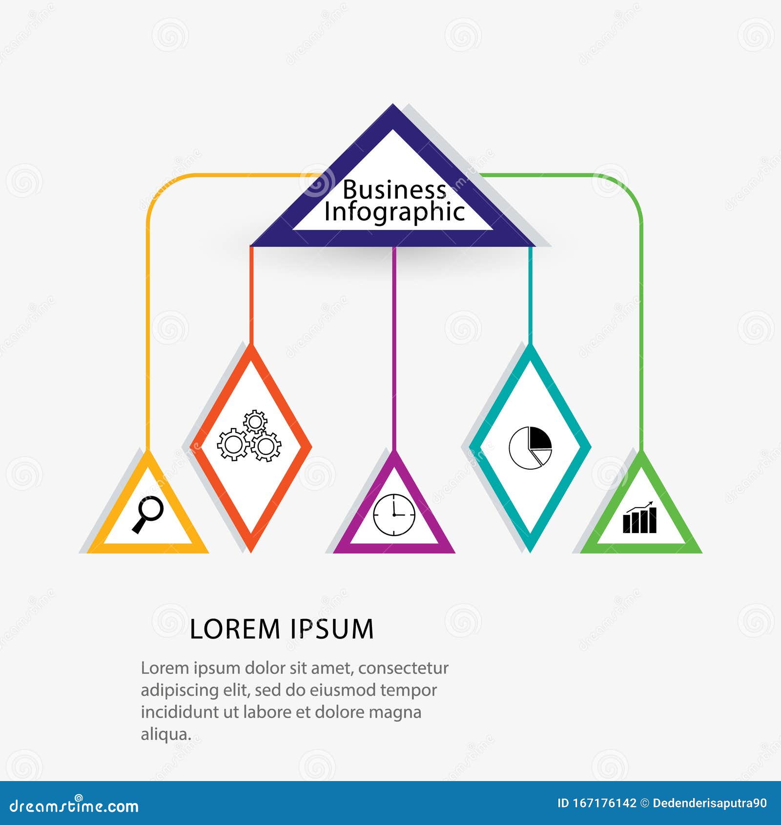 Modern Info Graphic Framework. Can Be Used for Workflow Layout ...