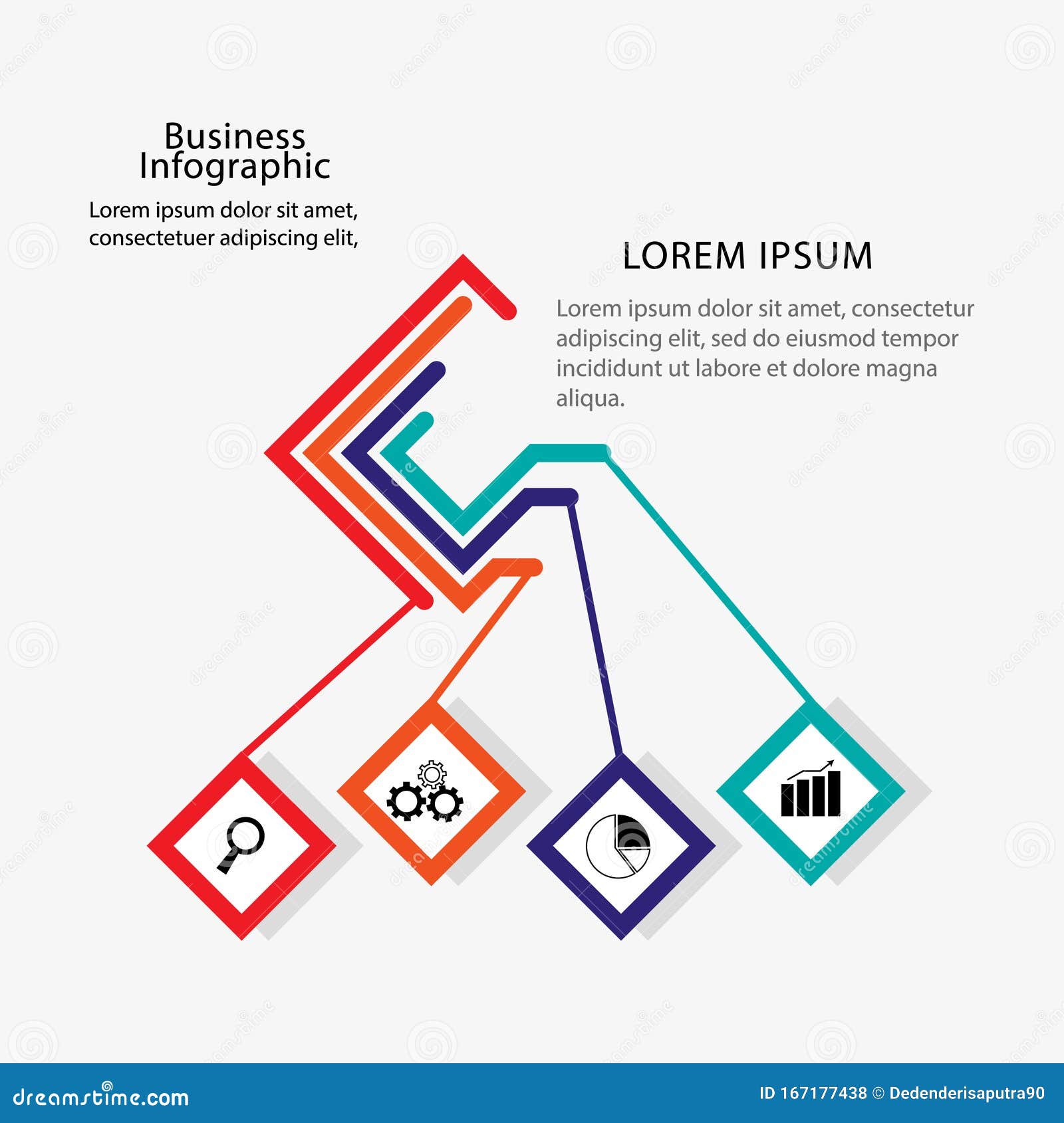 Modern Info Graphic Framework. Can Be Used for Workflow Layout ...