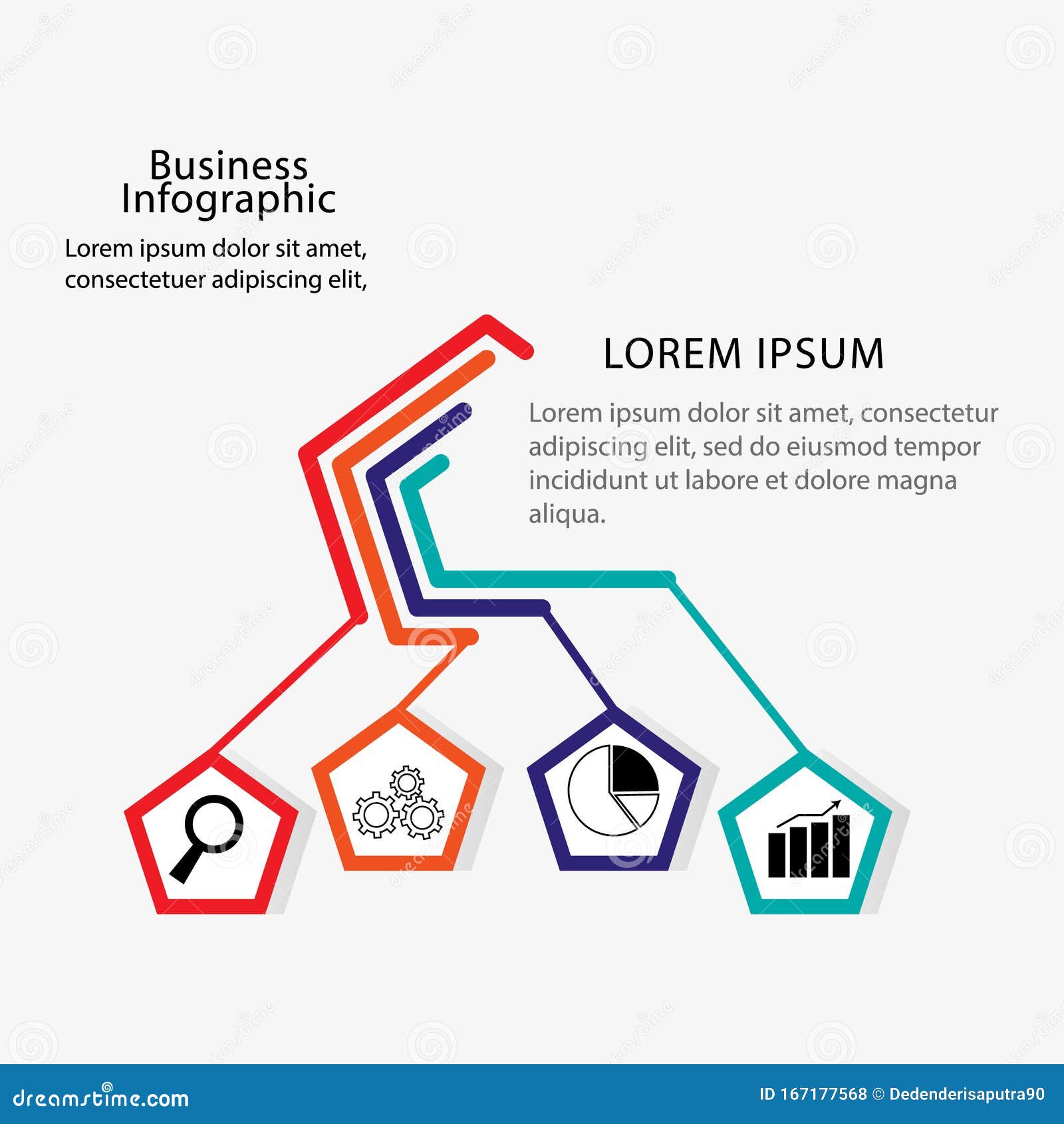 Modern Info Graphic Framework. Can Be Used for Workflow Layout ...