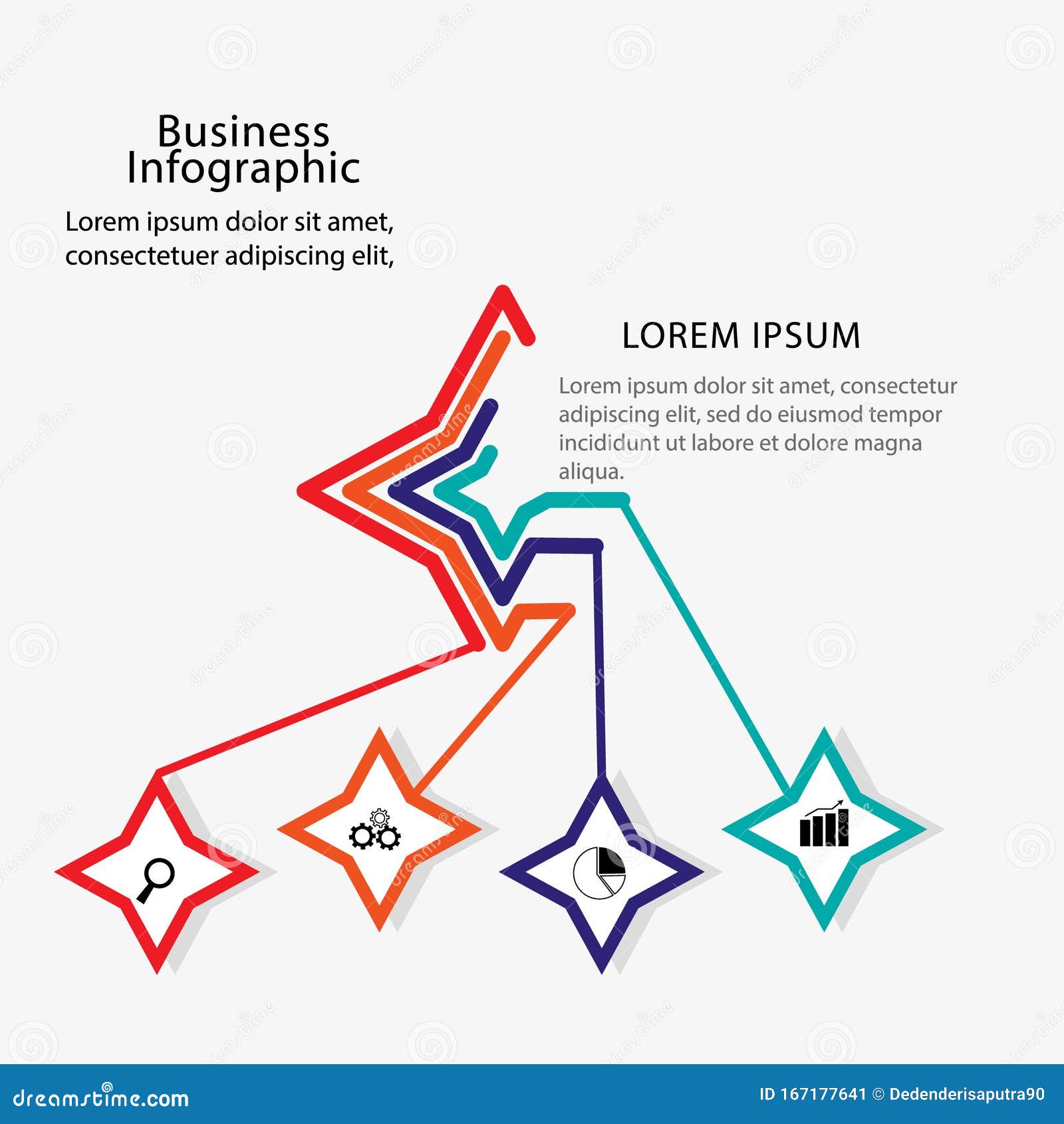 Modern Info Graphic Framework. Can Be Used for Workflow Layout ...