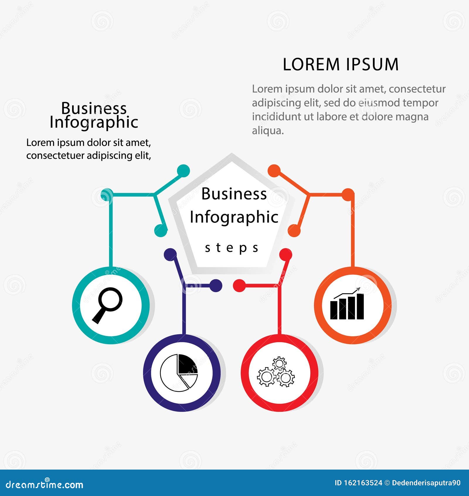 Modern Info Graphic Framework. Can Be Used for Workflow Layout ...