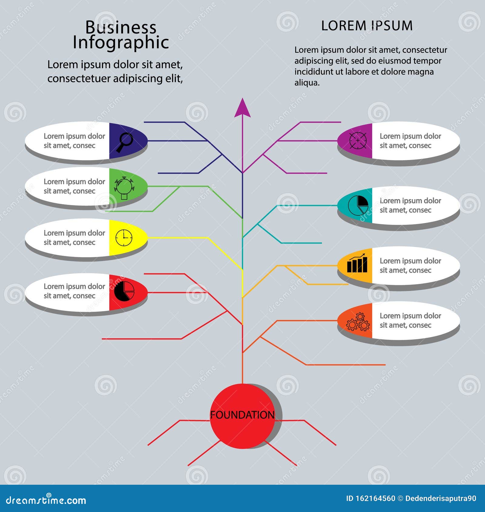 Modern Info Graphic Framework. Can Be Used for Workflow Layout ...