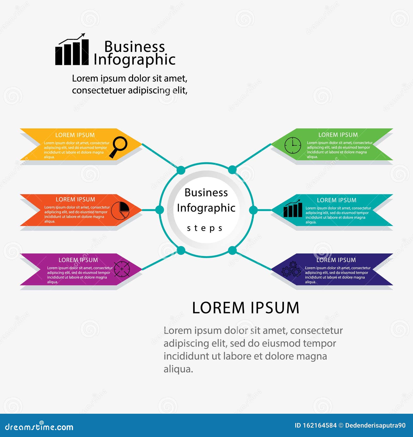Modern Info Graphic Framework. Can Be Used for Workflow Layout ...