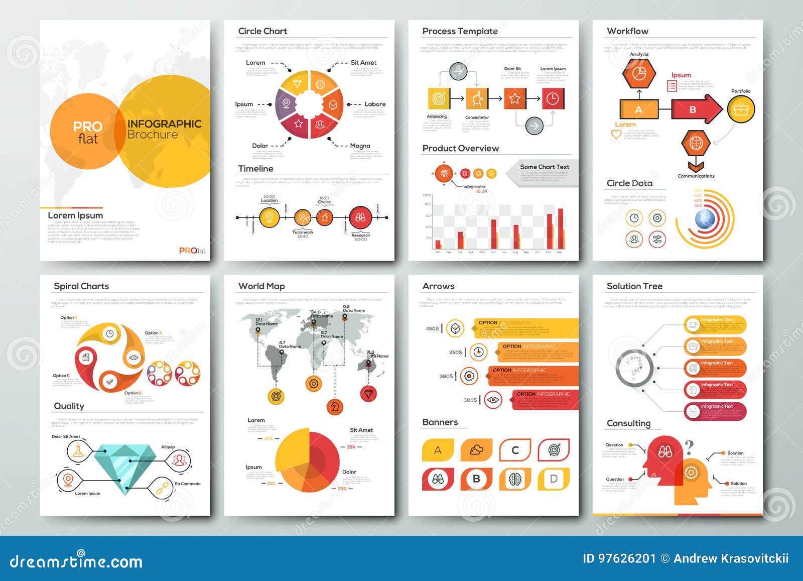 Modern Infographic Brochure Template Stock Vector - Illustration of ...