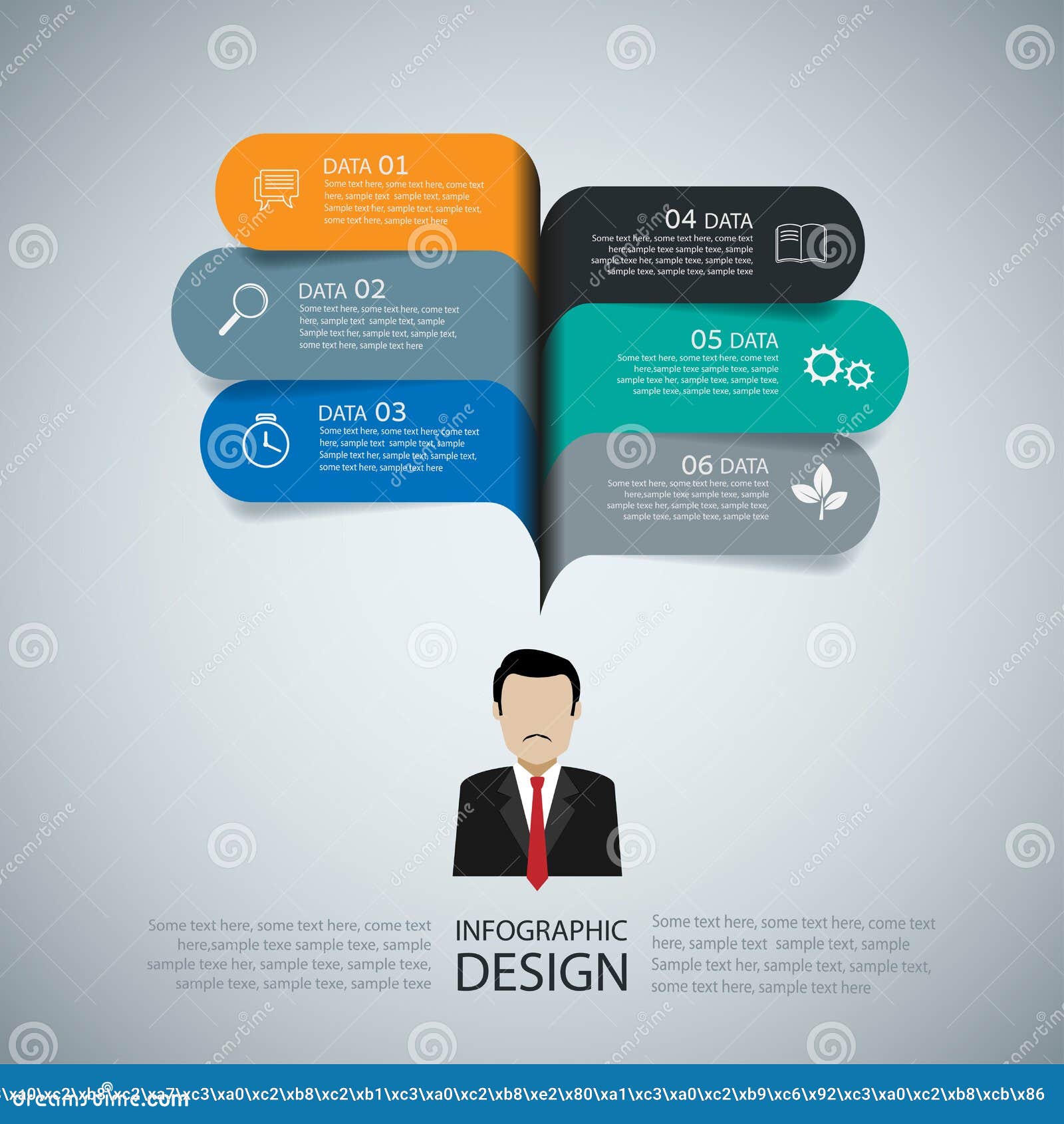 Modern Infographic Business Speech Template Style. Stock Vector ...