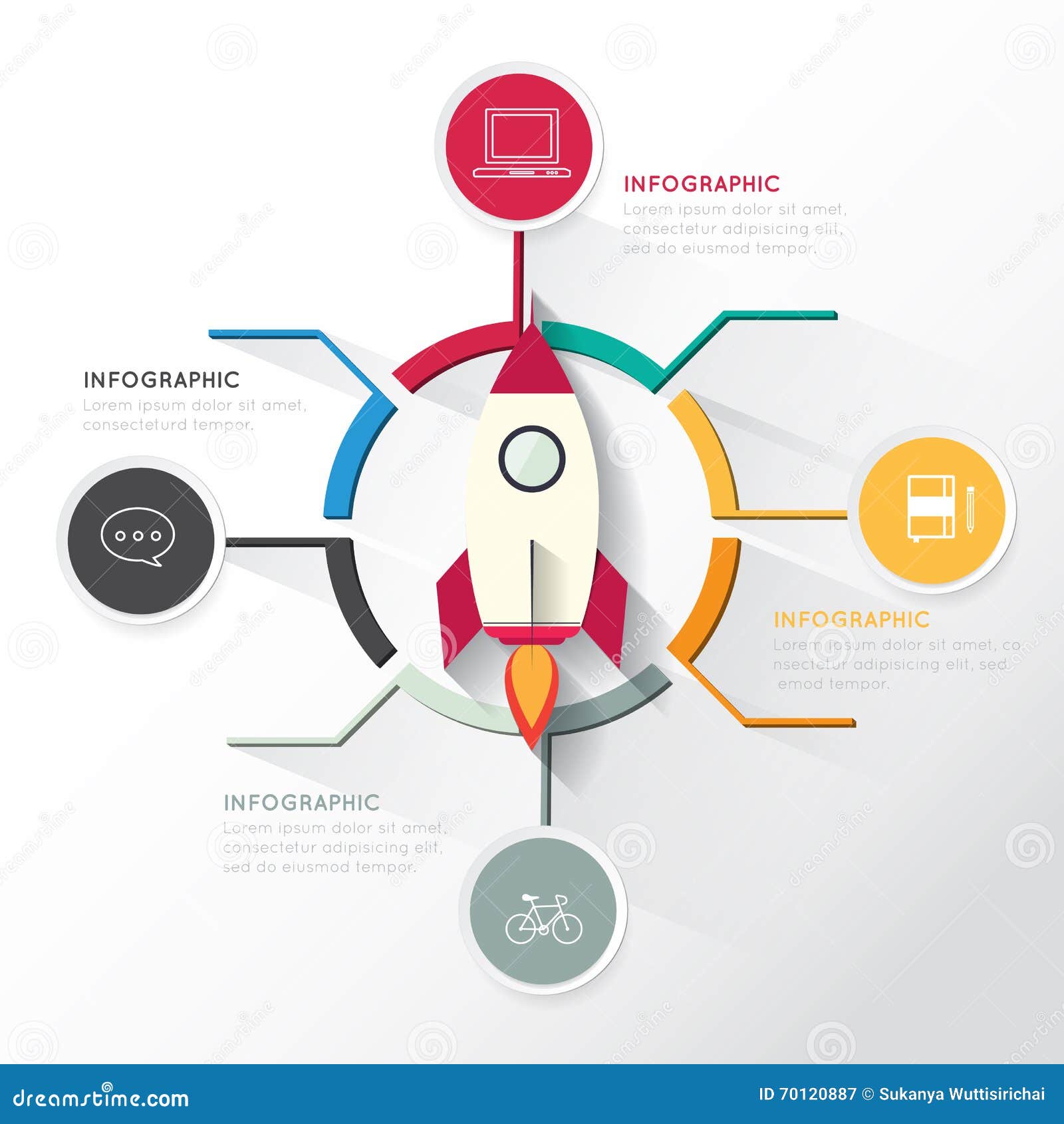 Modern Infographic for Business Startup Stock Vector - Illustration of ...