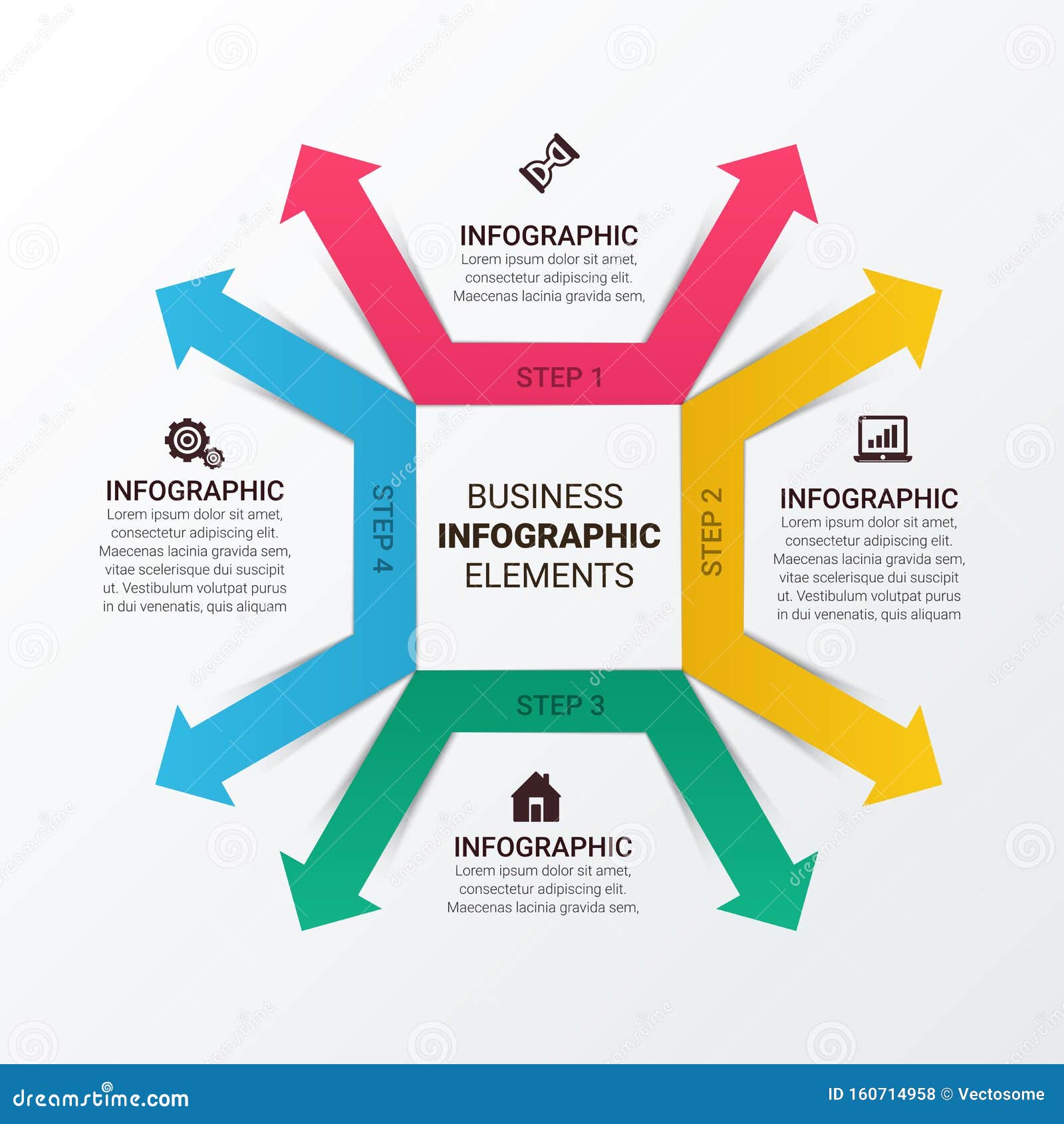 Simple Modern Infographics Template. Vector Infographic Element ...