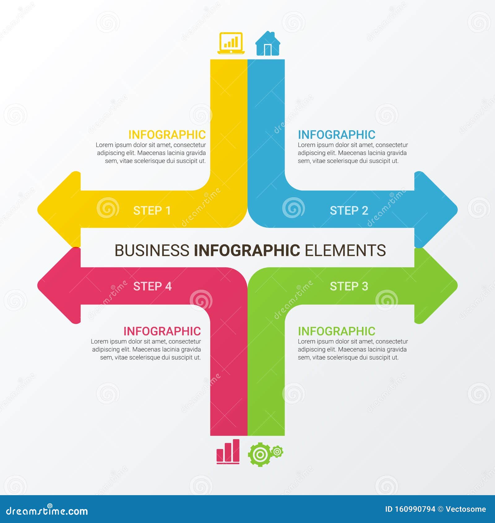 Unique Business Infographics Options. Vector Infographic Element ...