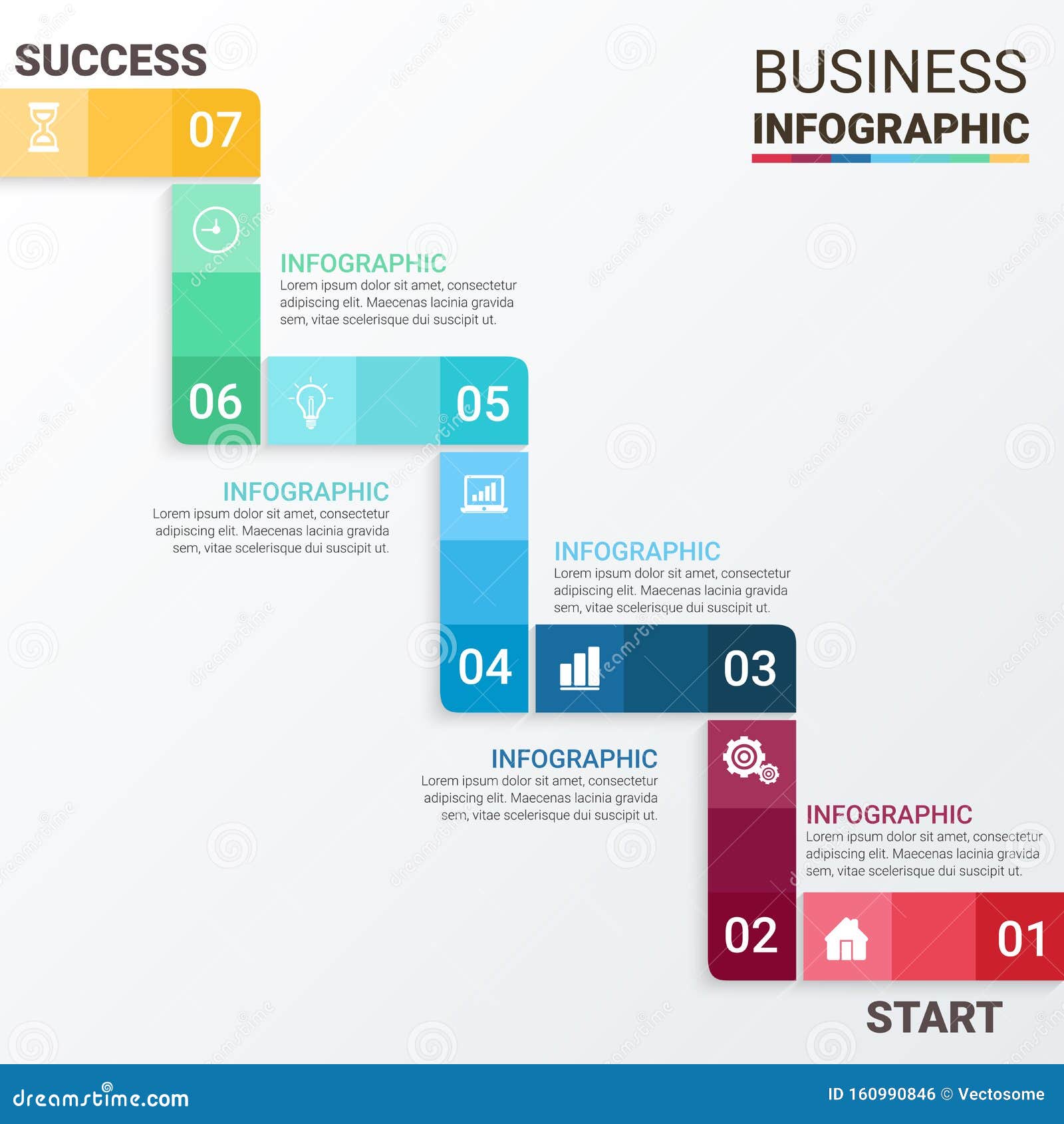 Unique Business Infographics Options. Vector Infographic Element ...