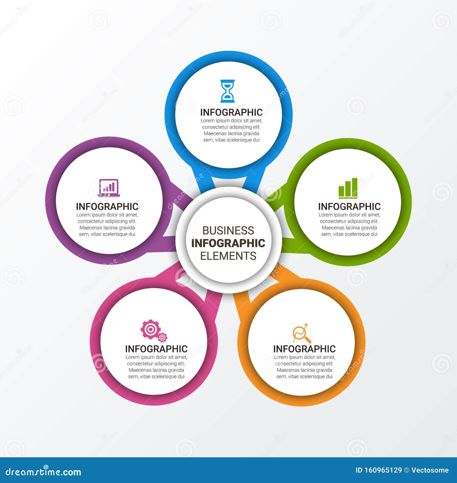 Simple Modern Infographics Template. Vector Infographic Element ...