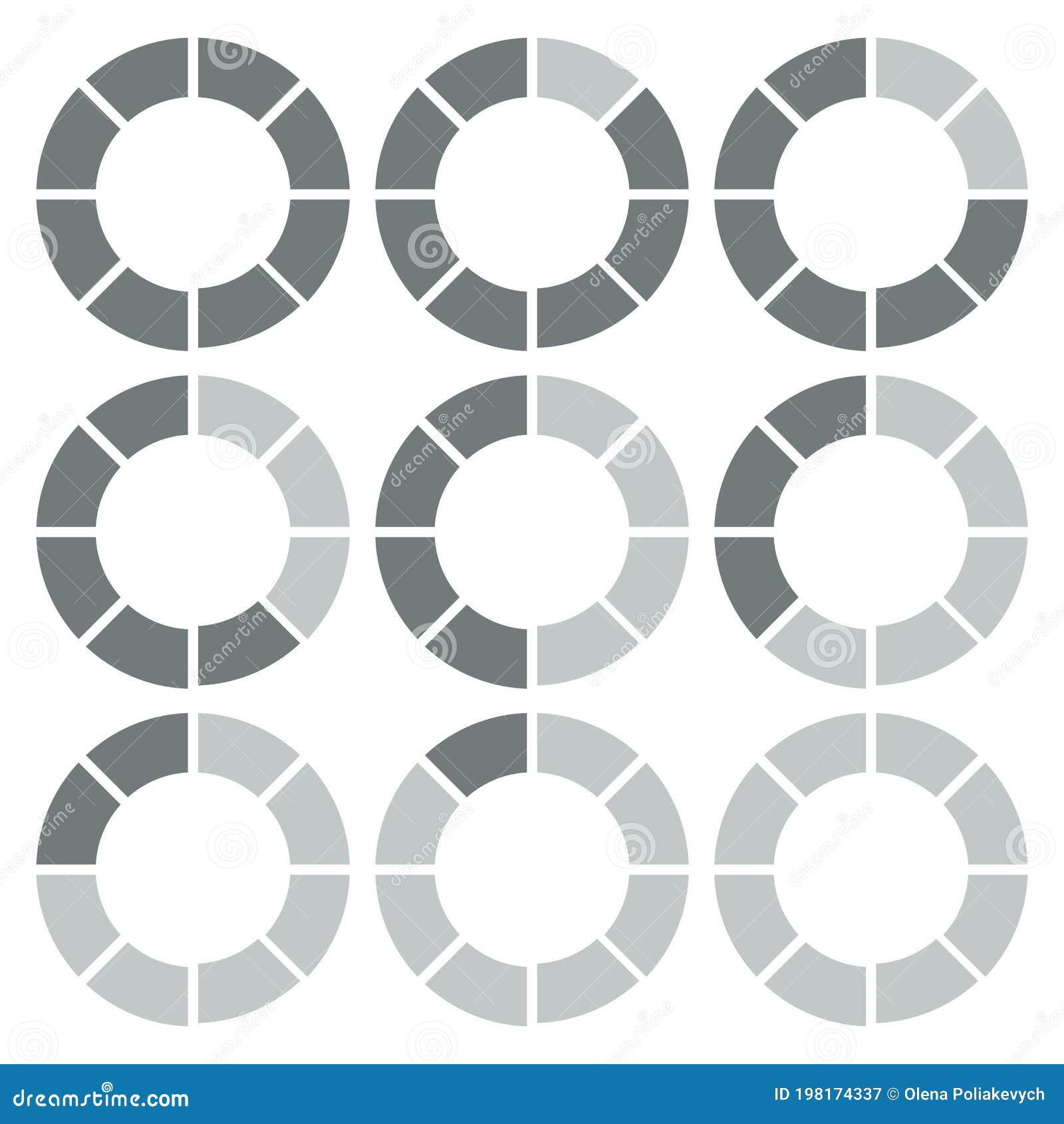Modern Infographic With Circles Chart For Report Design. Modern ...