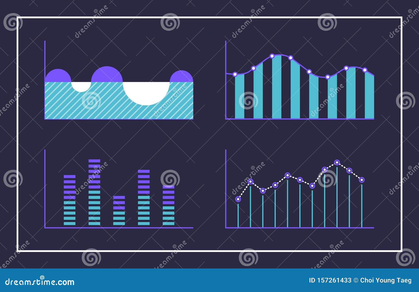 Modern Infographic Design Chart Set Stock Vector - Illustration of ...