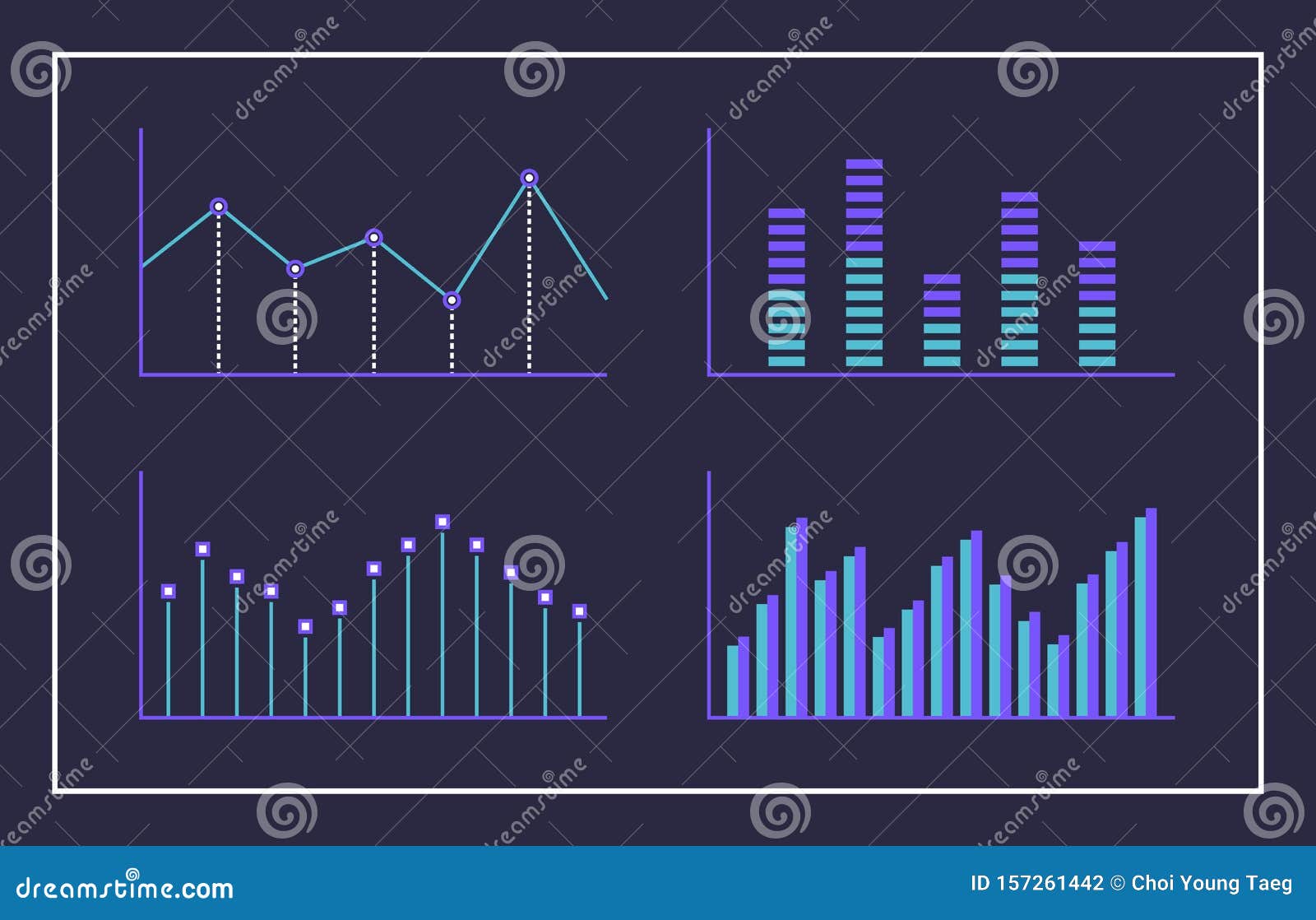 Modern Infographic Design Chart Set Stock Vector - Illustration of ...