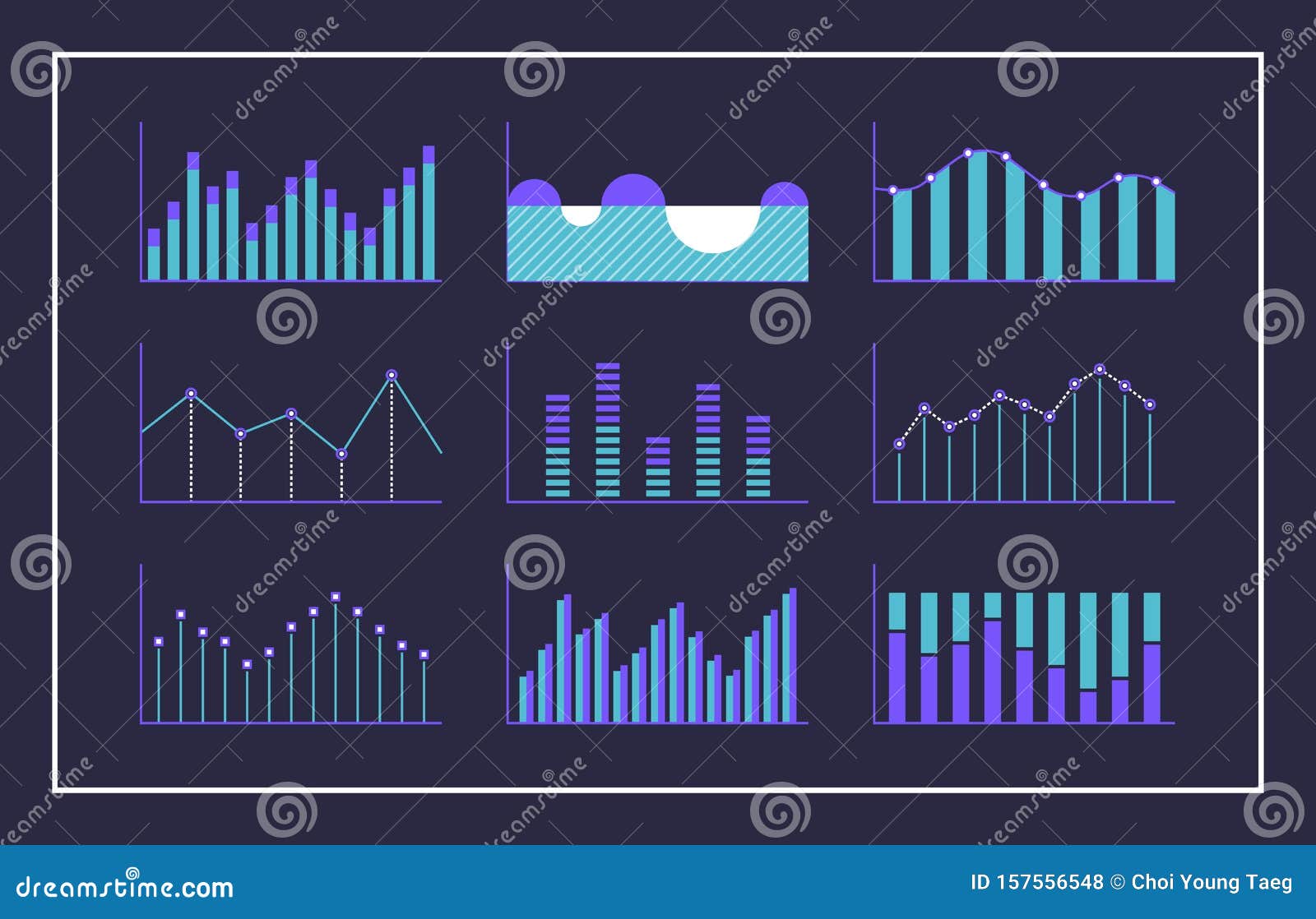 Modern Infographic Design Chart Set Stock Vector - Illustration of ...