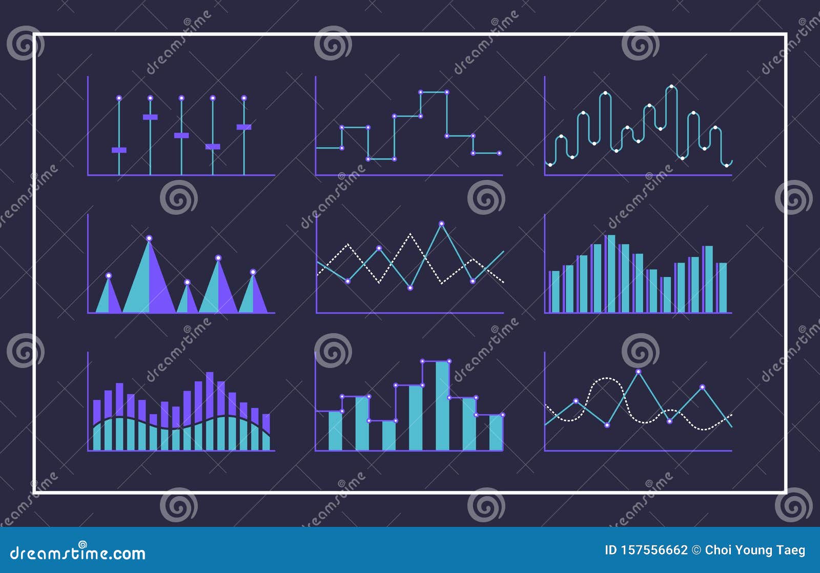 Modern Infographic Design Chart Set Stock Vector - Illustration of ...