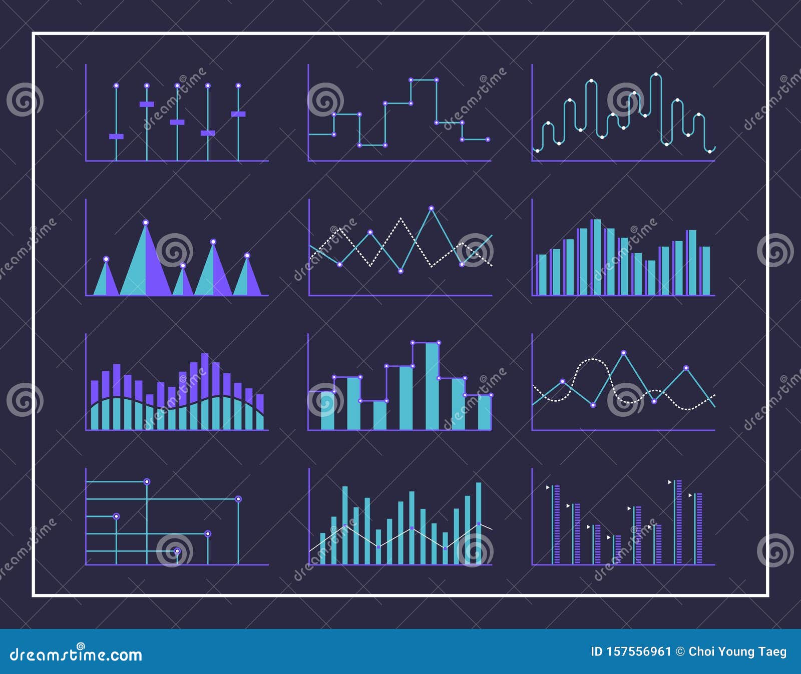 Modern Infographic Design Chart Set Stock Vector - Illustration of ...