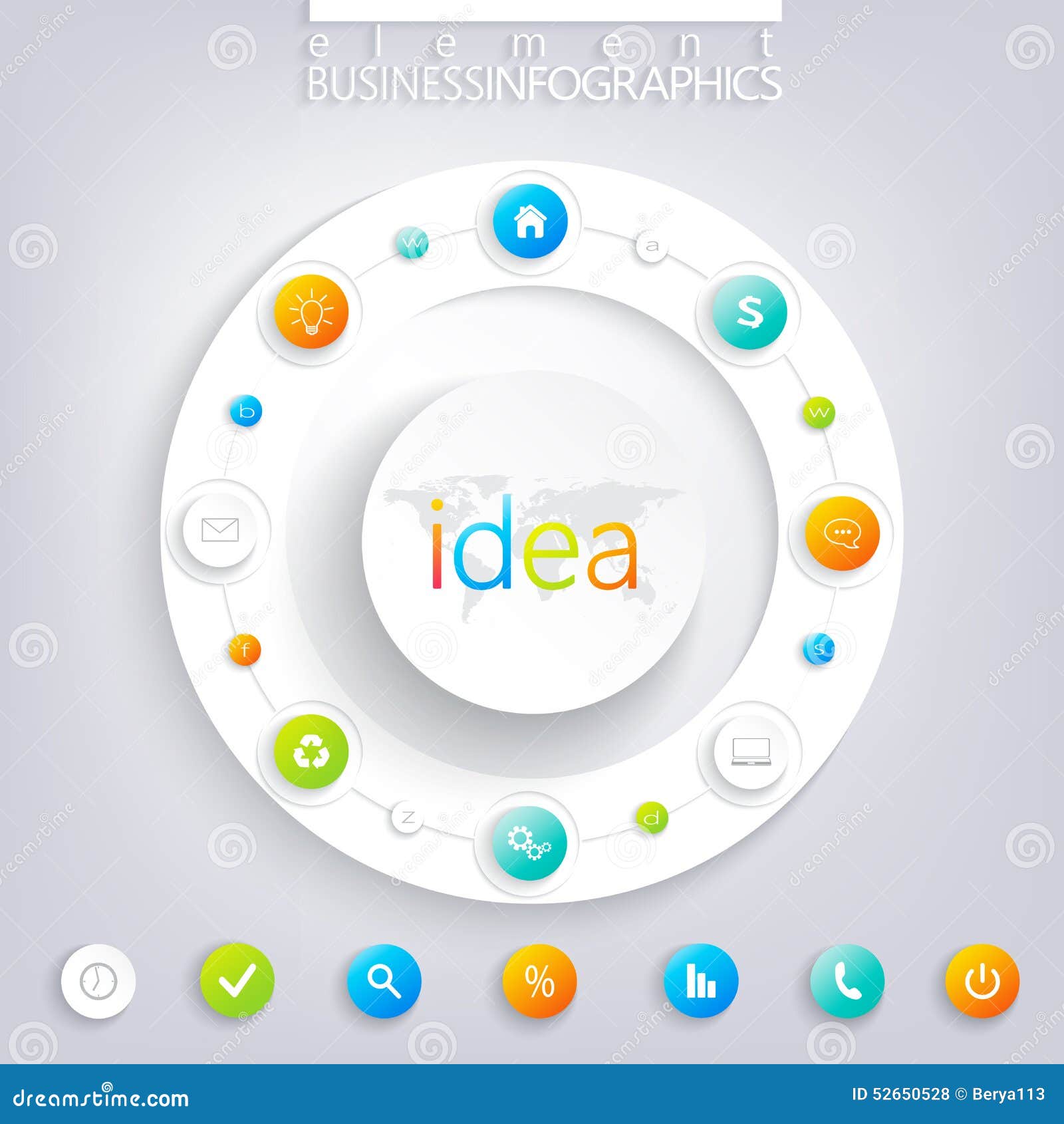 Modern Infographic Design with Place for Your Text Stock Vector ...