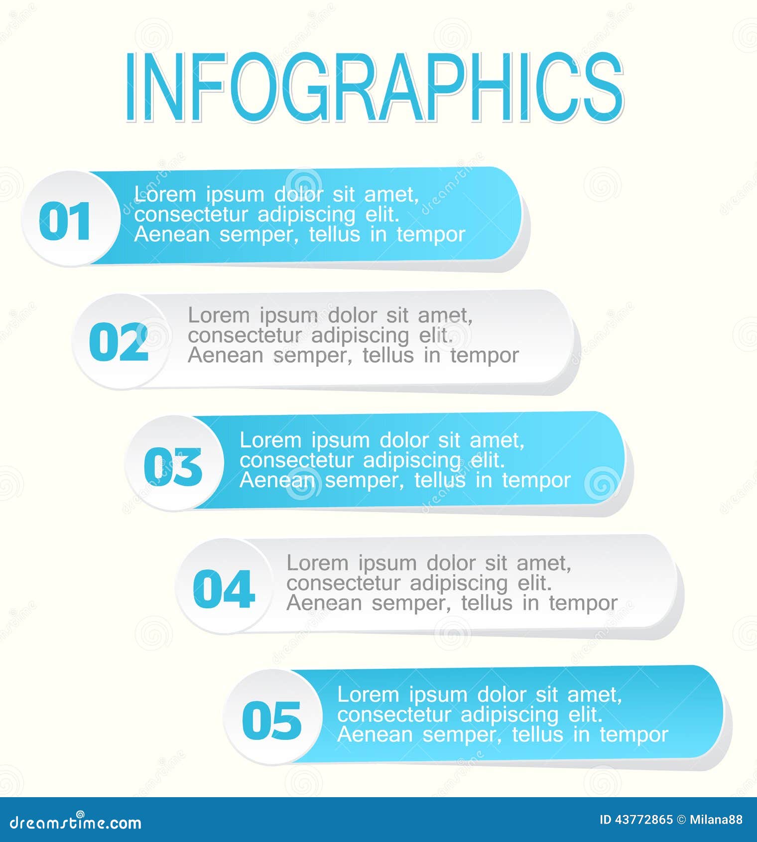 Modern Infographic Design Template Blue and White Stock Vector ...