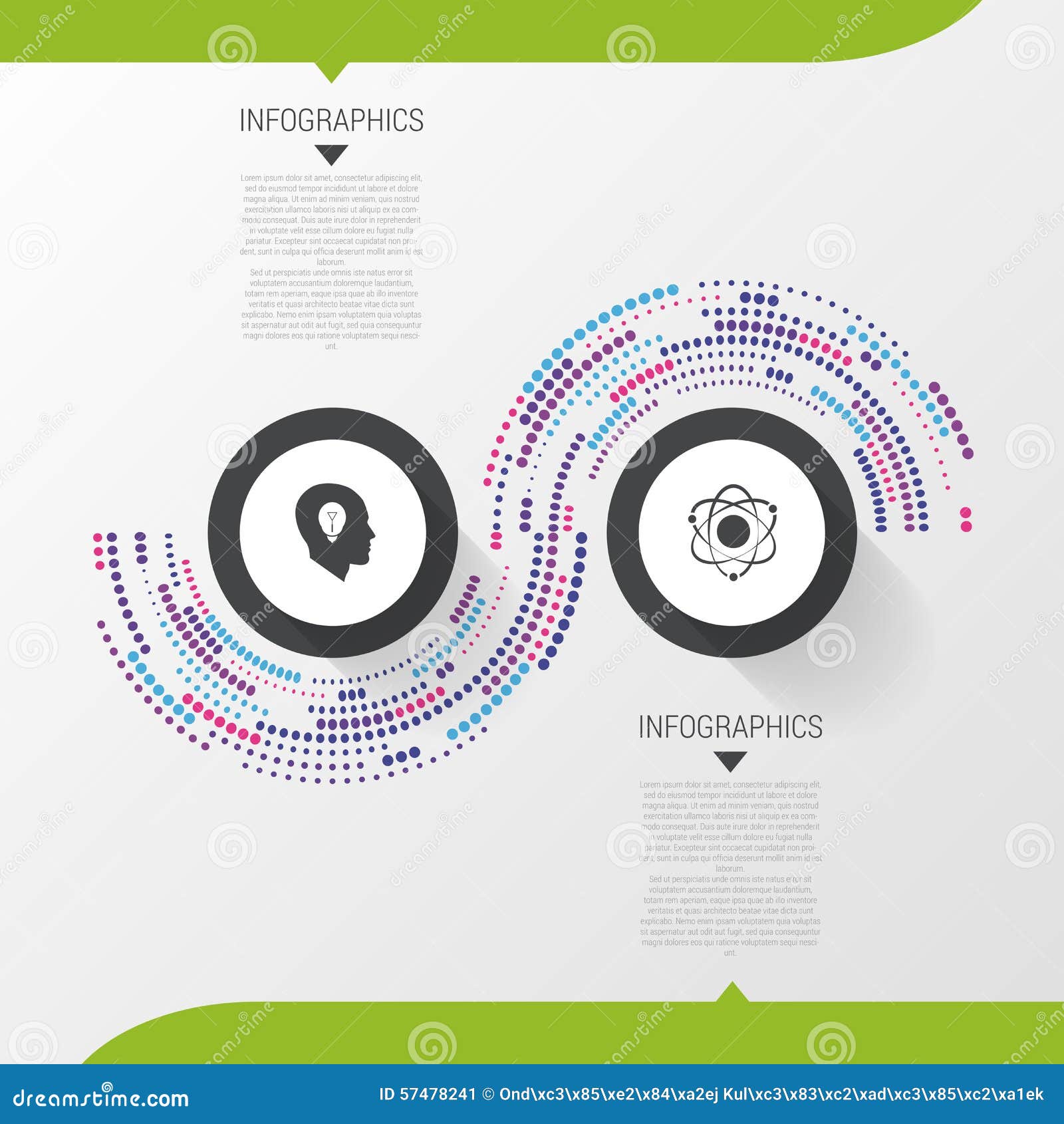 Modern Infographic Design Template. 2 Options Abstract Concept Stock ...