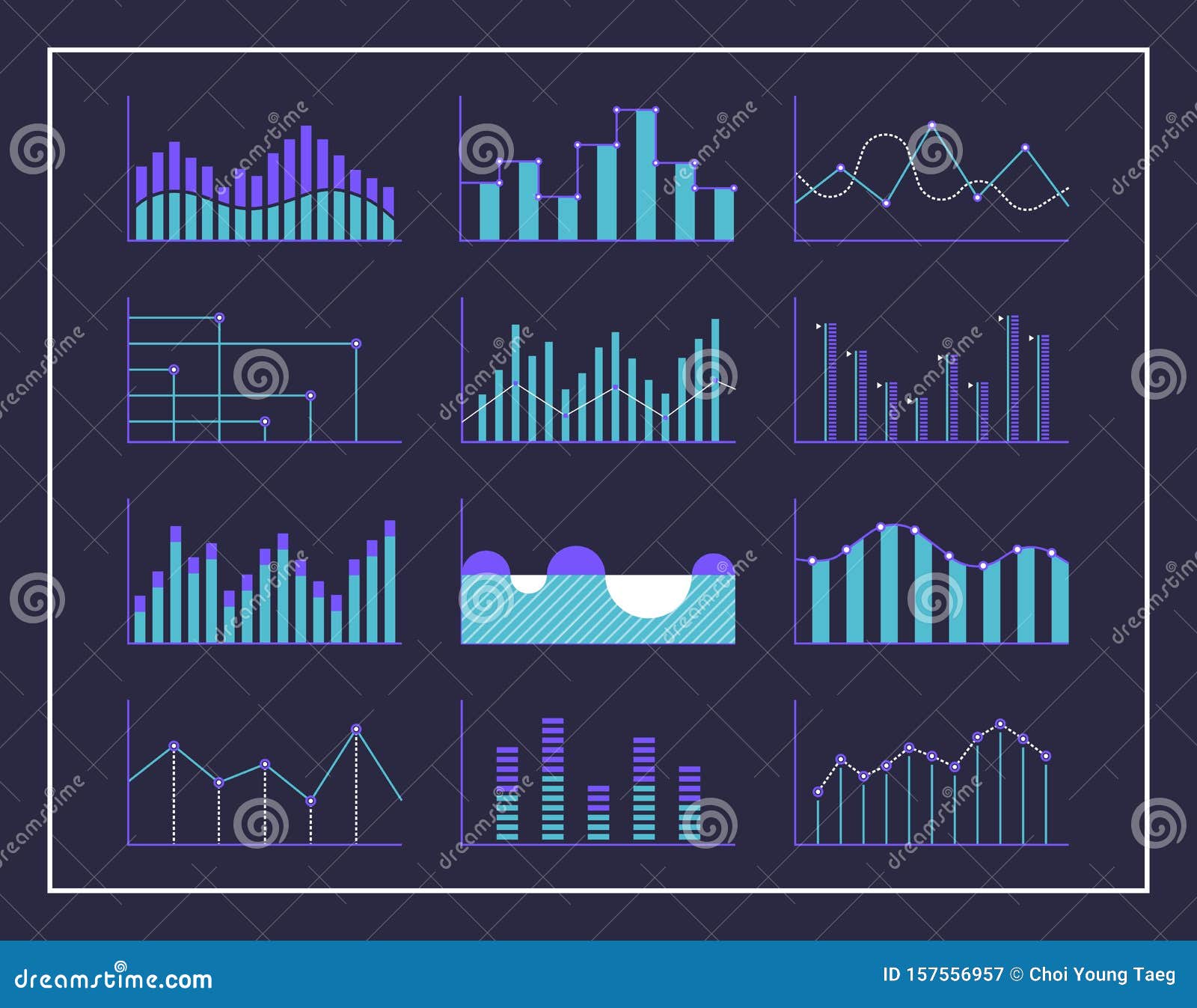 Modern Infographic Design Chart Set Stock Vector - Illustration of ...
