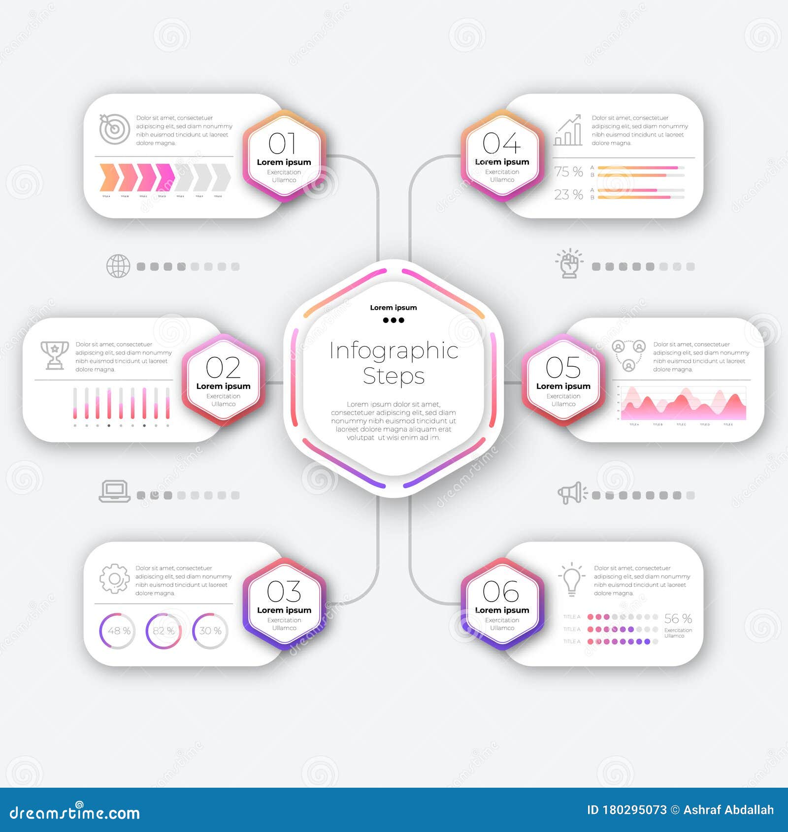 Creative Steps Collection Colorful Business Infographic Template, Can ...