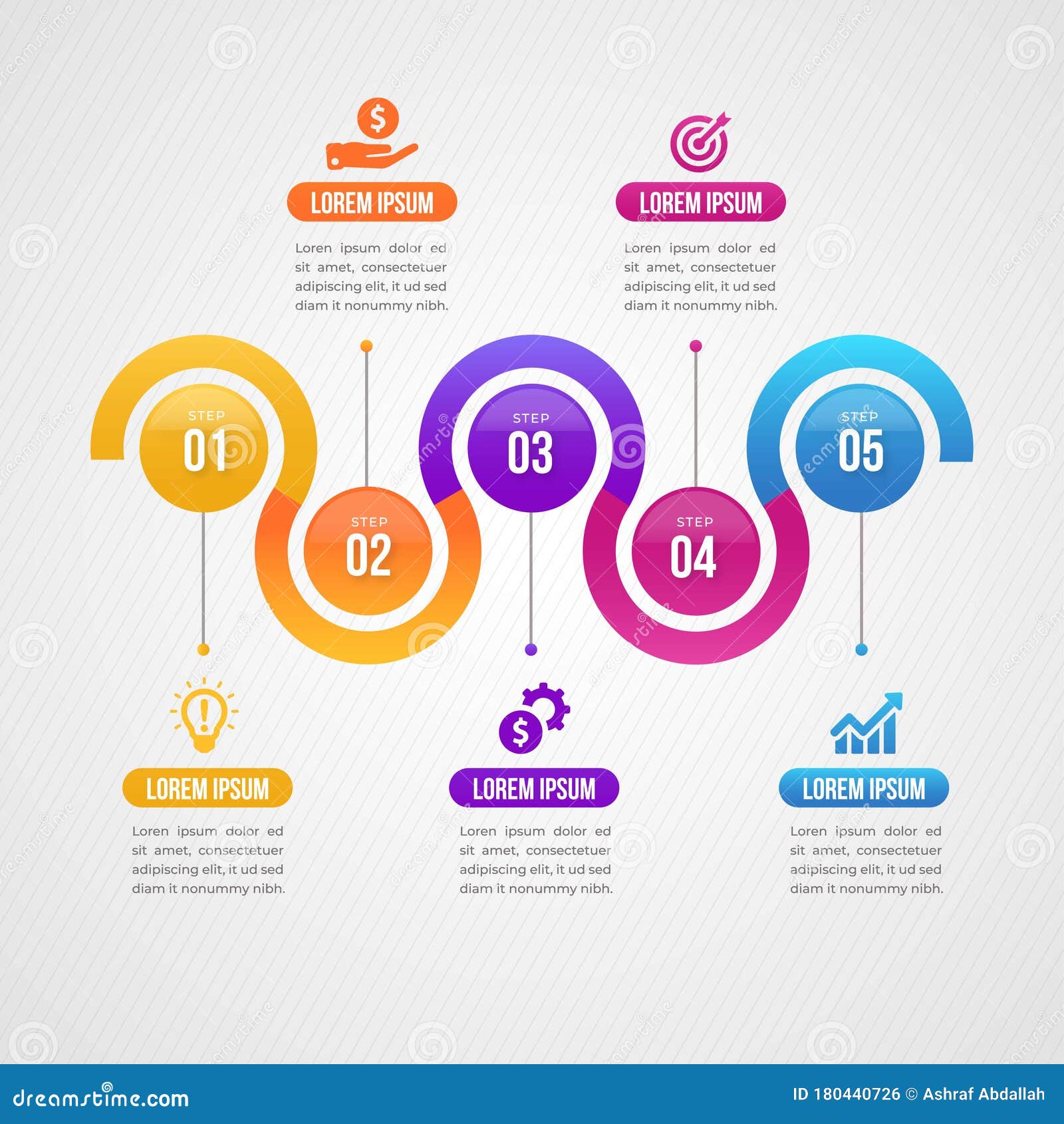 Timeline Infographic Tools Business Template, Can Be Used for ...