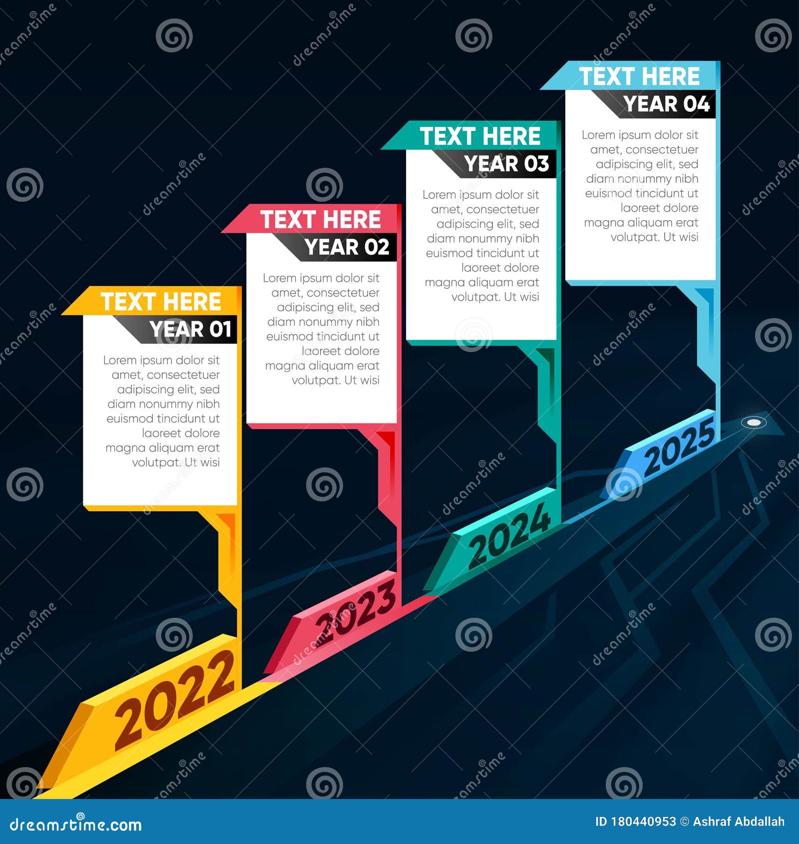 Timeline Infographic Tools Business Template, Can Be Used for ...
