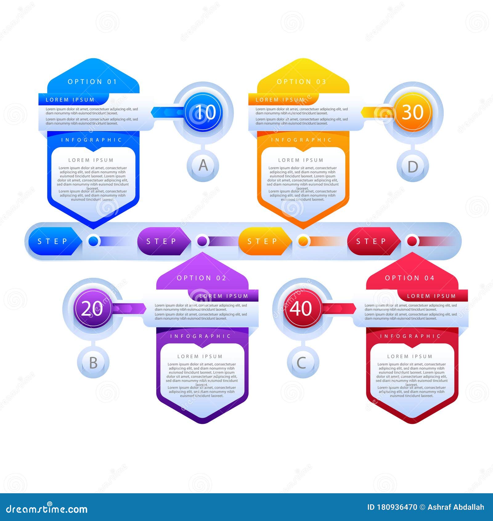 Creative Steps Collection Colorful Business Infographic Template, Can ...