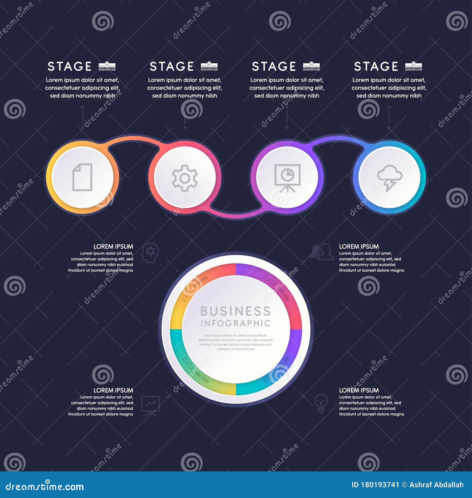 Creative Steps Collection Colorful Business Infographic Template, Can ...